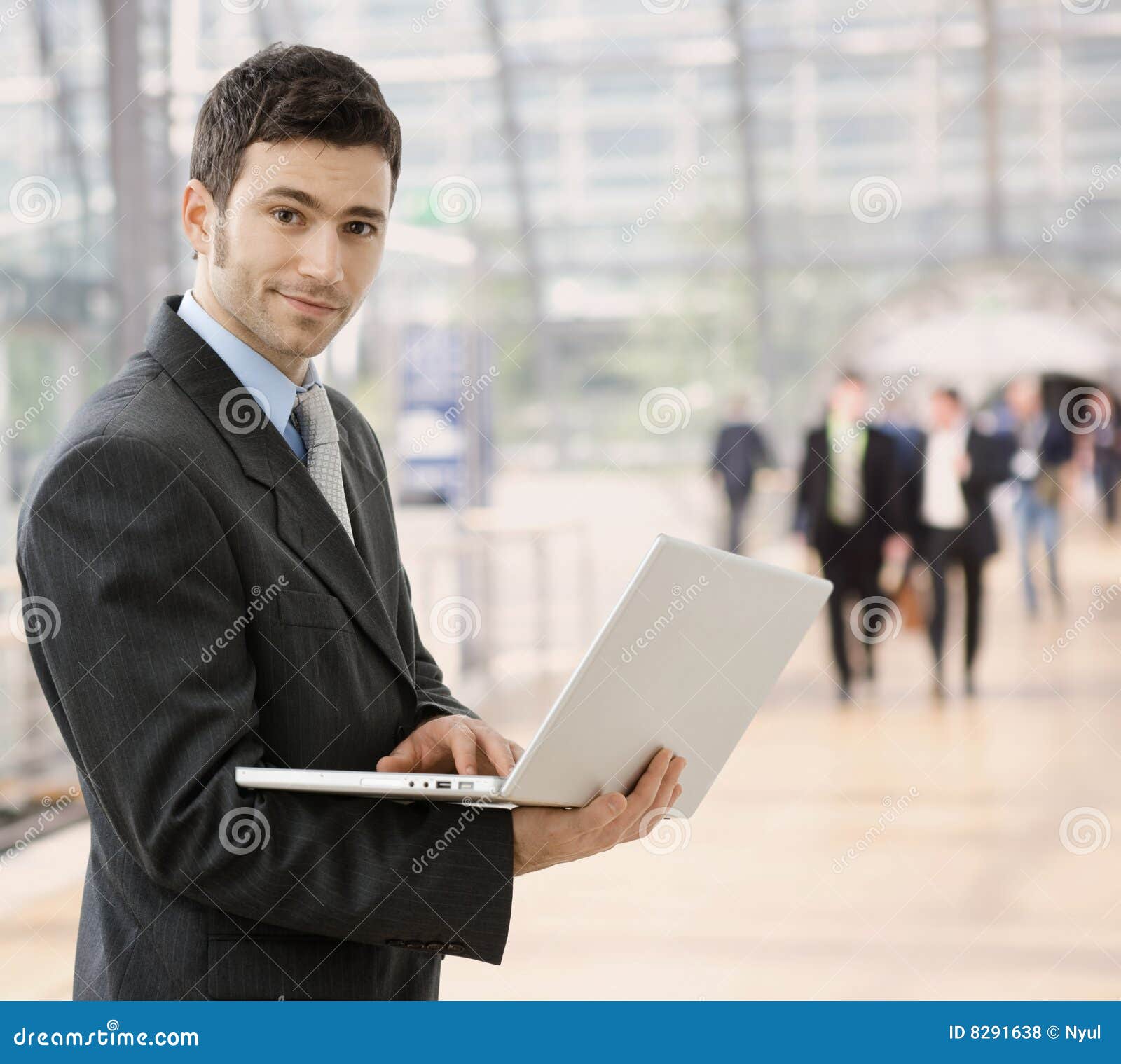 Businessman using laptop stock photo. Image of businesspeople - 8291638