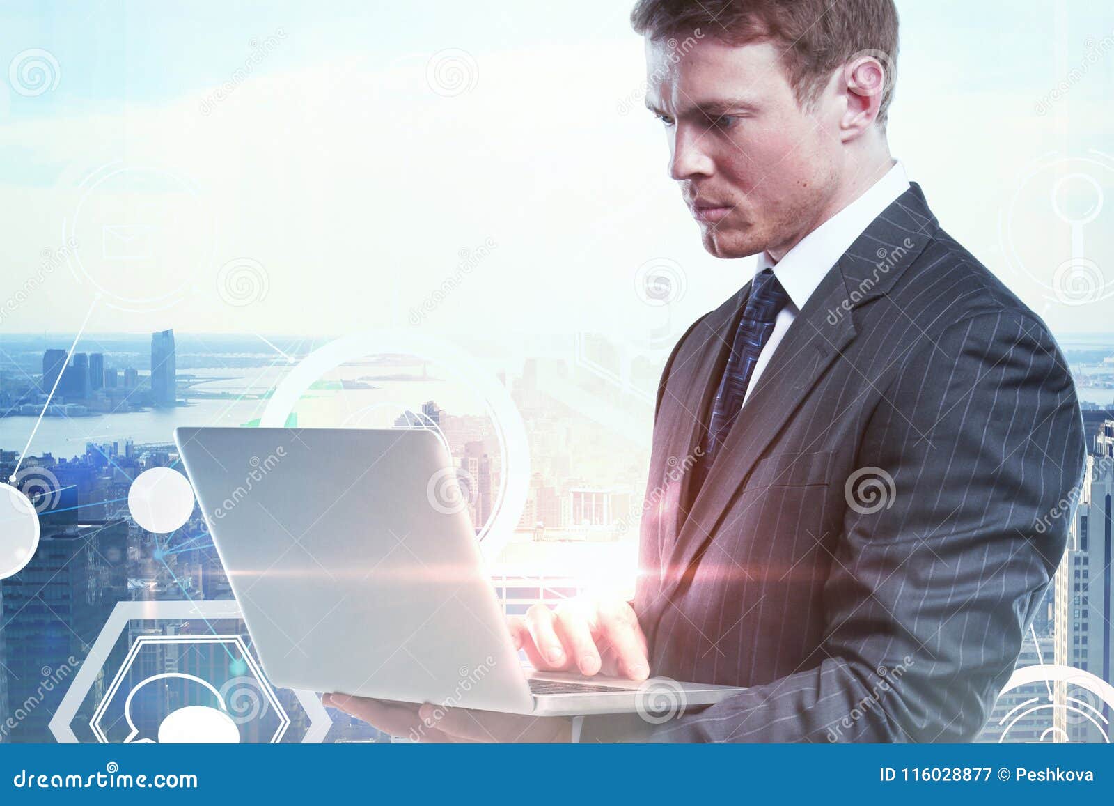 Businessman using laptop stock image. Image of communication - 116028877 Businessman using laptop stock image. Image of communication - 116028877