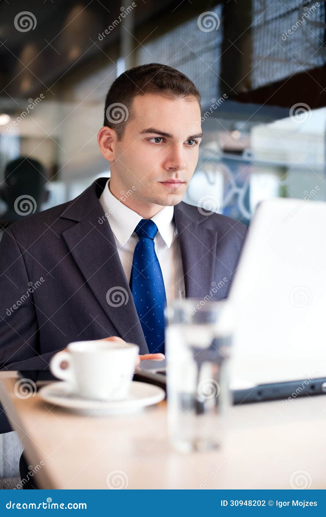 Businessman Using Laptop Computer Stock Photo - Image of computer ...