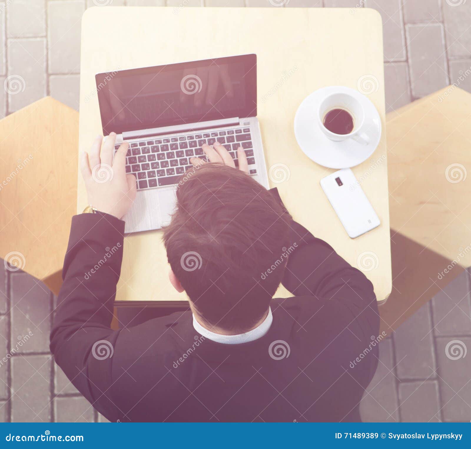 Businessman Using Laptop Computer Stock Image - Image of notebook ...