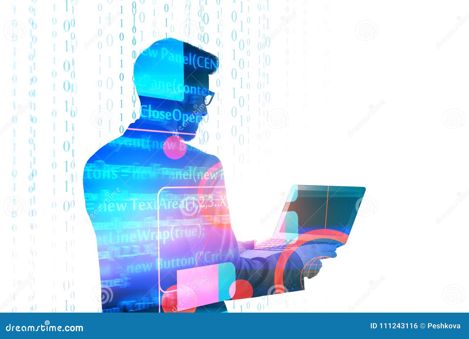 Businessman Using Laptop with HTML Code Stock Photo - Image of ... Businessman Using Laptop with HTML Code Stock Photo - Image of ...