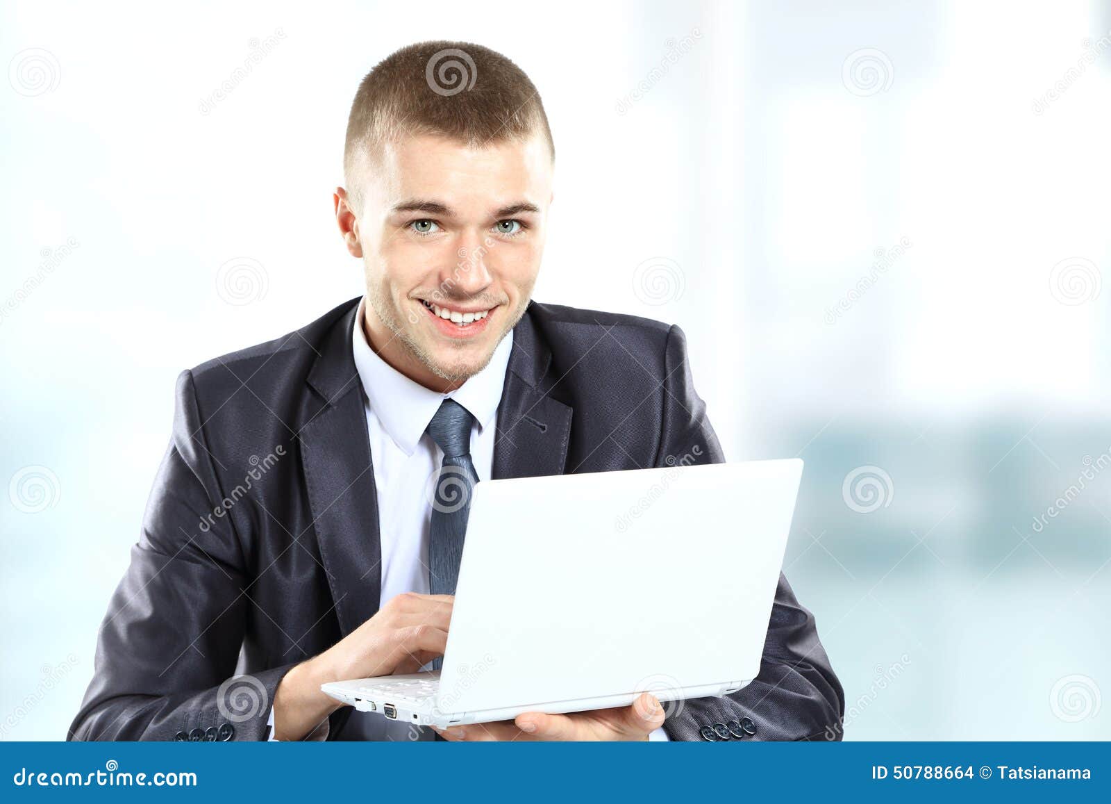 Businessman using laptop stock photo. Image of business - 50788664