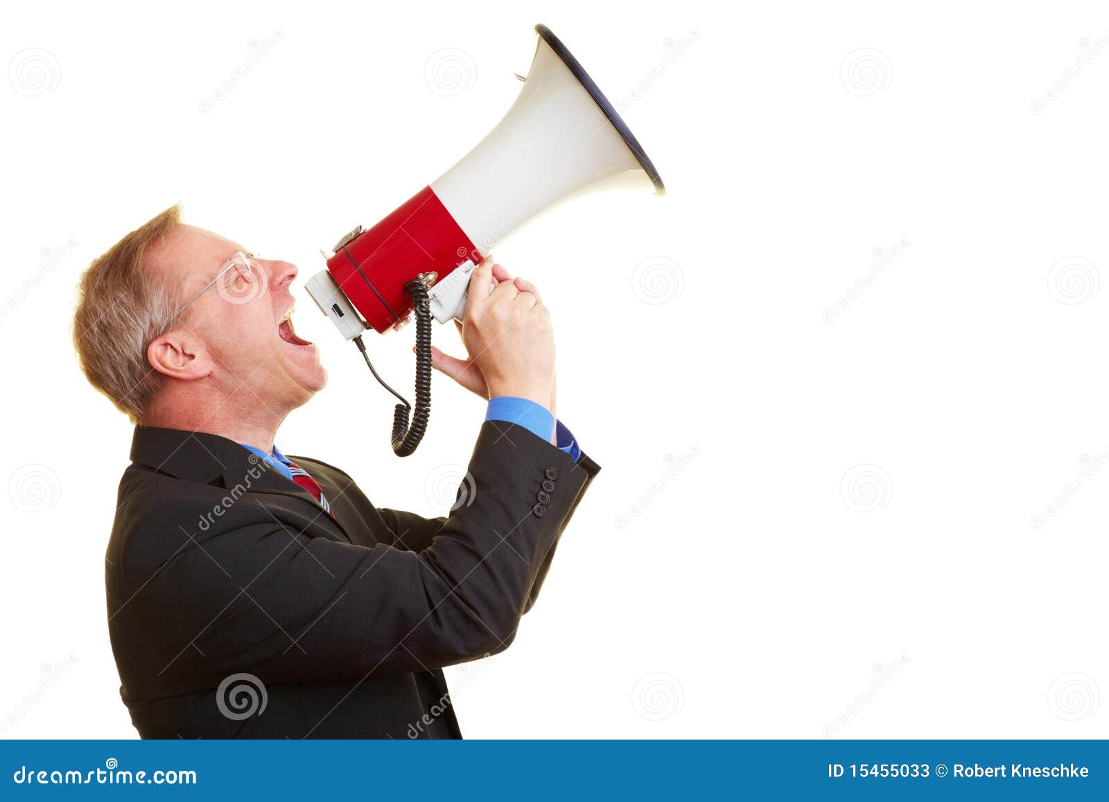 Businessman Using a Megaphone Stock Image - Image of proclamation, copy ...