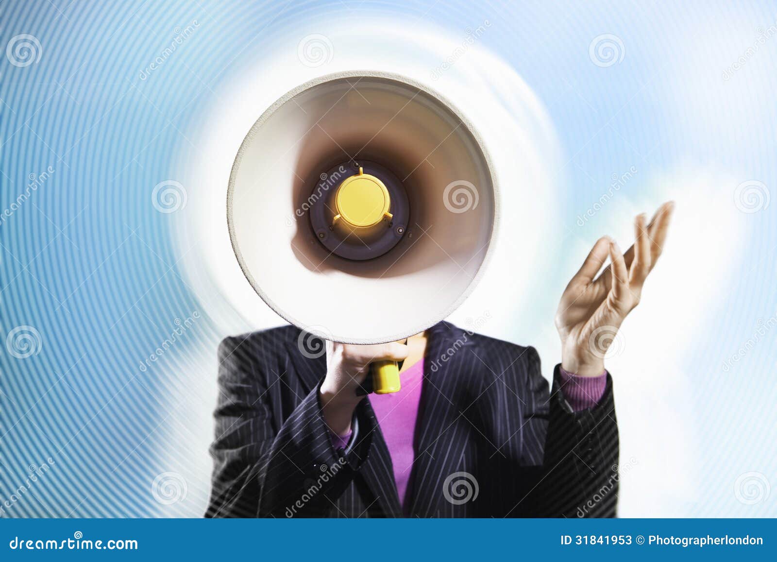Businessman Using Megaphone Stock Image - Image of announce, megaphone ...