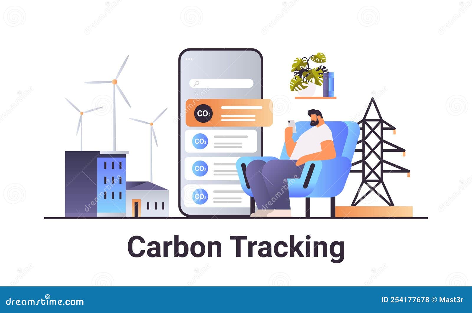 Businessman Using Mobile App Carbon Tracking Concept Responsibility of ... Businessman Using Mobile App Carbon Tracking Concept Responsibility of ...