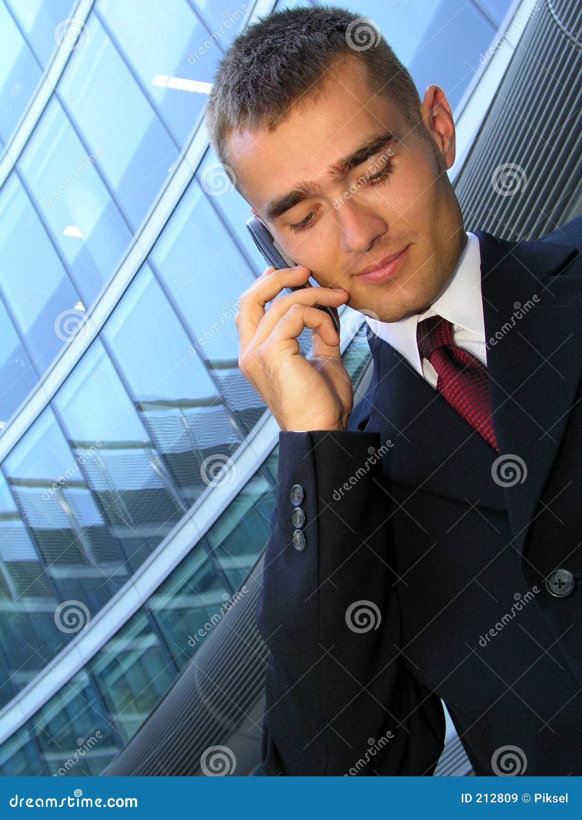 Businessman Using a Mobile Phone Stock Image - Image of connection ...