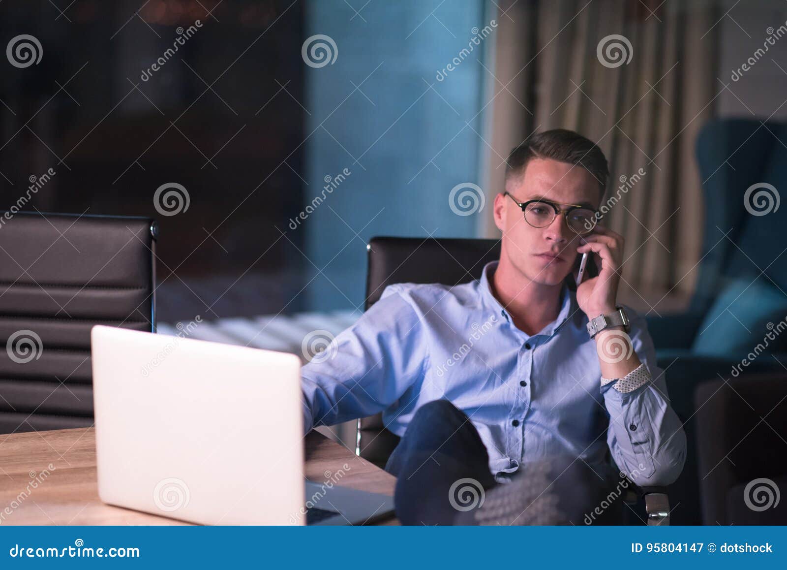 Businessman Using Mobile Phone in Dark Office Stock Image - Image of ... Businessman Using Mobile Phone in Dark Office Stock Image - Image of ...