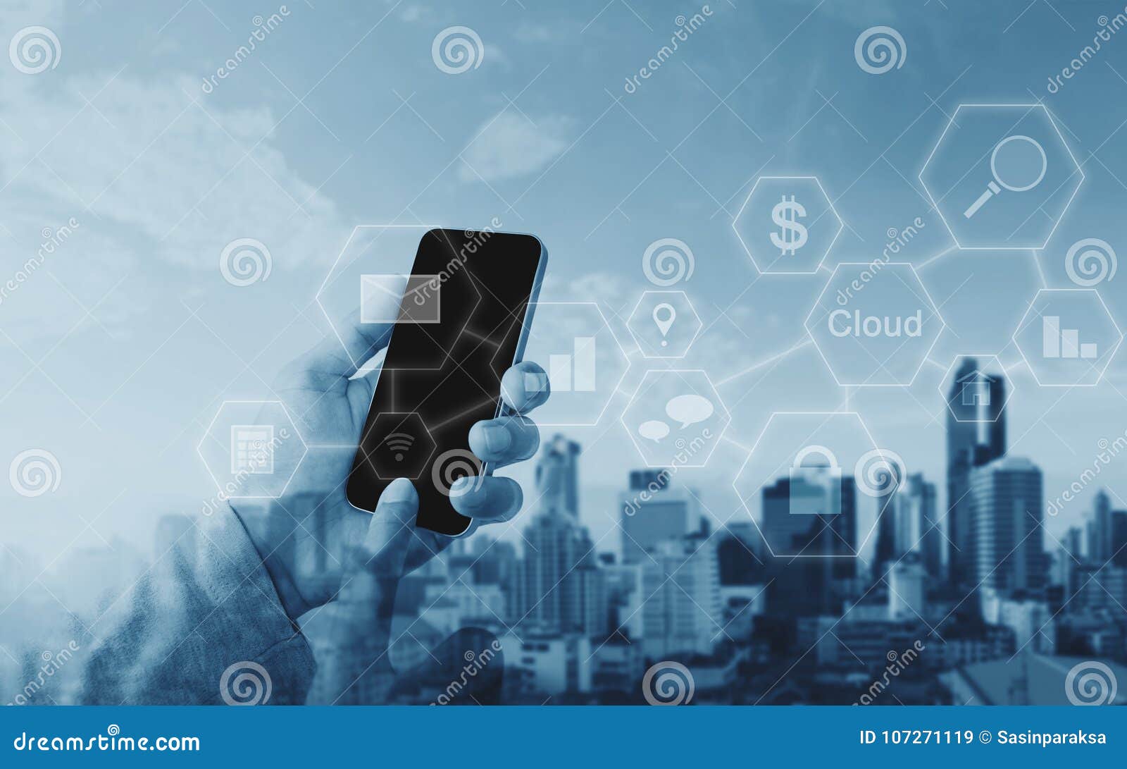 Businessman Using Mobile Smart Phone, Network Connection Application ... Businessman Using Mobile Smart Phone, Network Connection Application ...