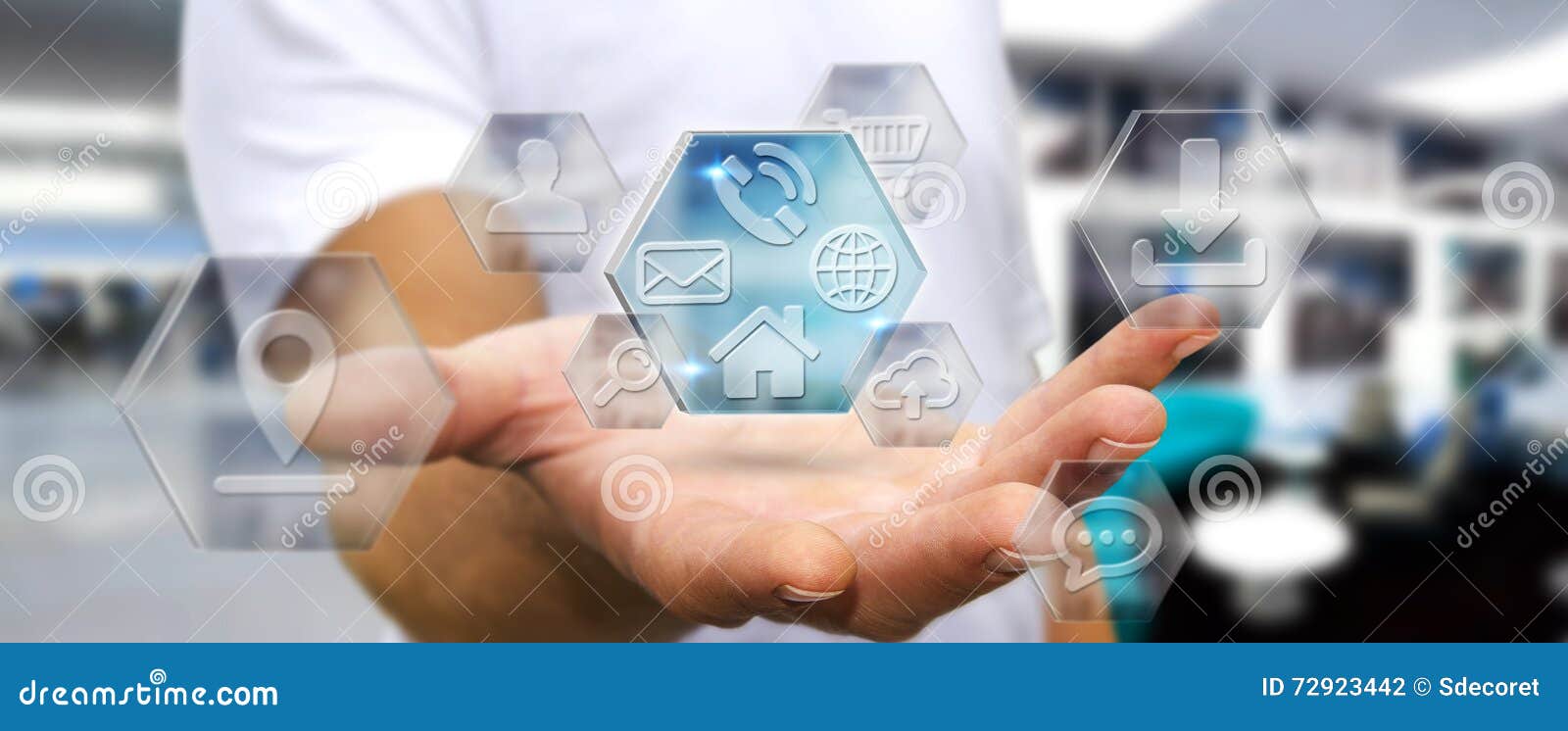 Businessman Using Modern Digital Applications Stock Illustration ...