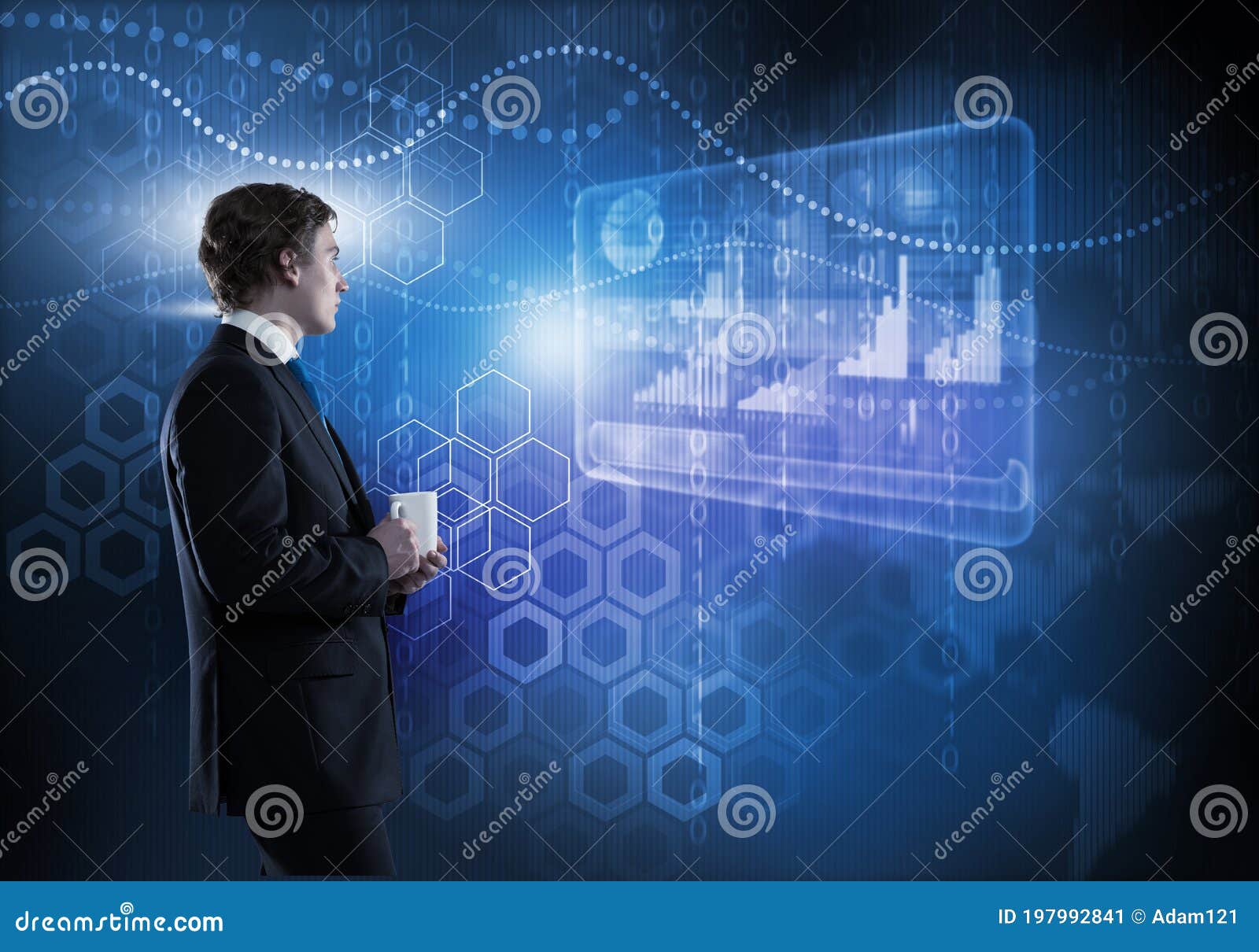 Businessman Using Modern Technologies Stock Image - Image of community ...