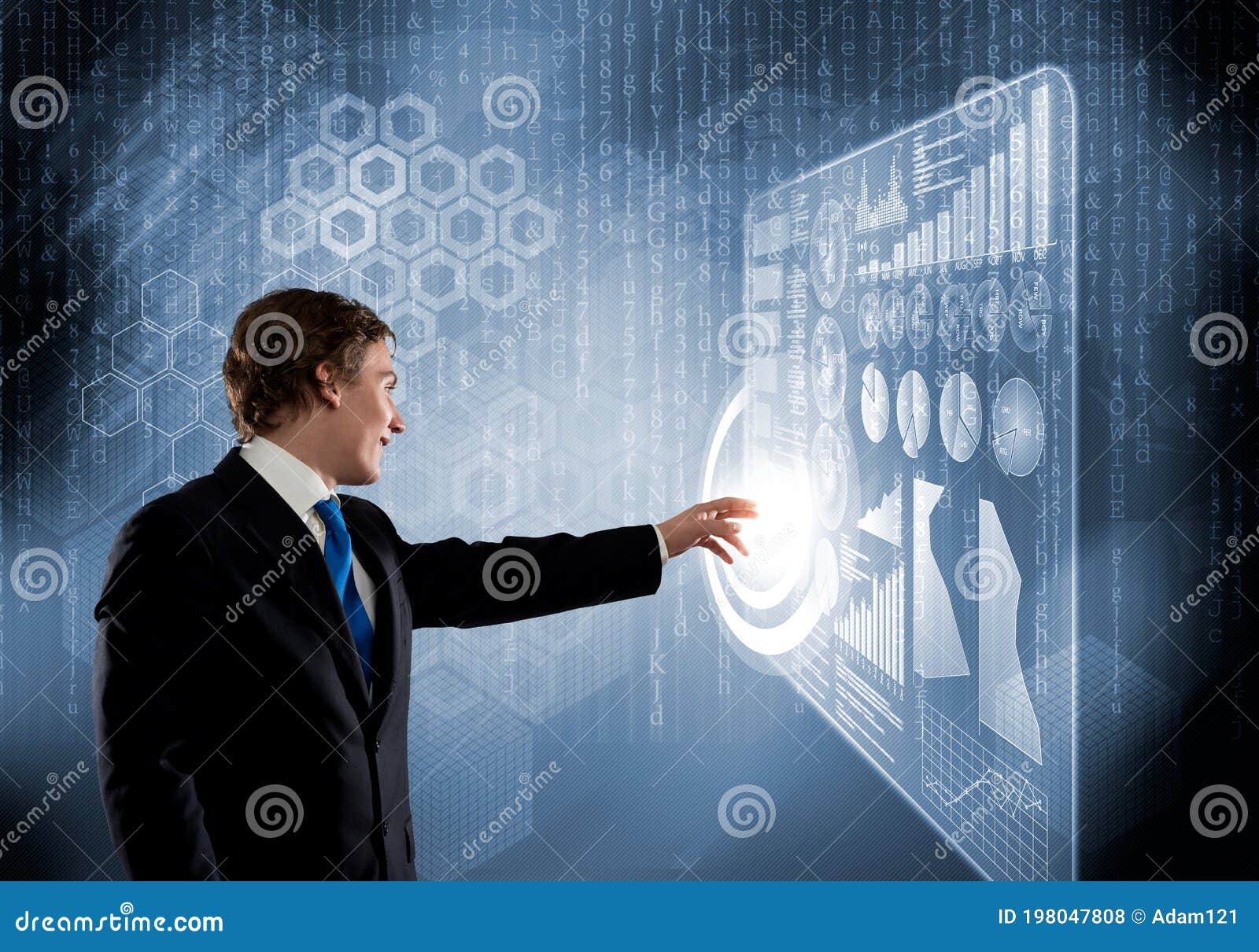 Businessman Using Modern Technologies Stock Photo - Image of ...
