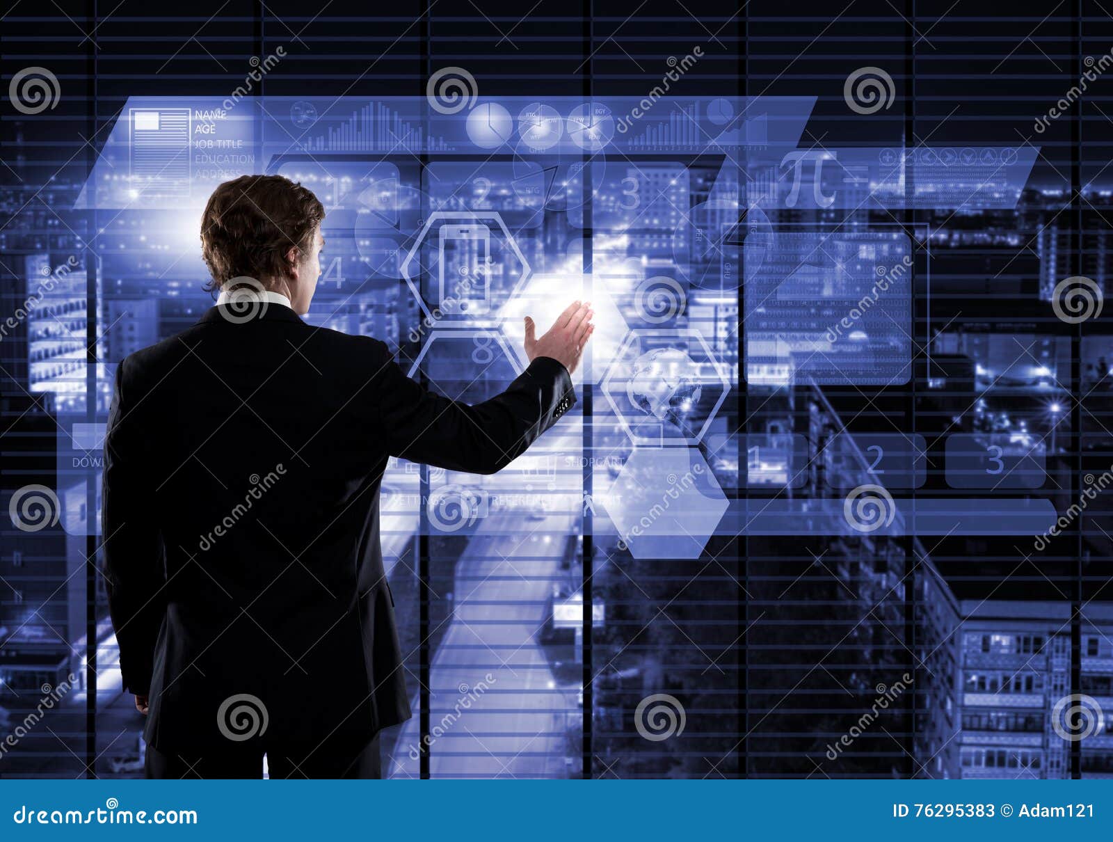 Businessman Using Modern Technologies Stock Image - Image of ...