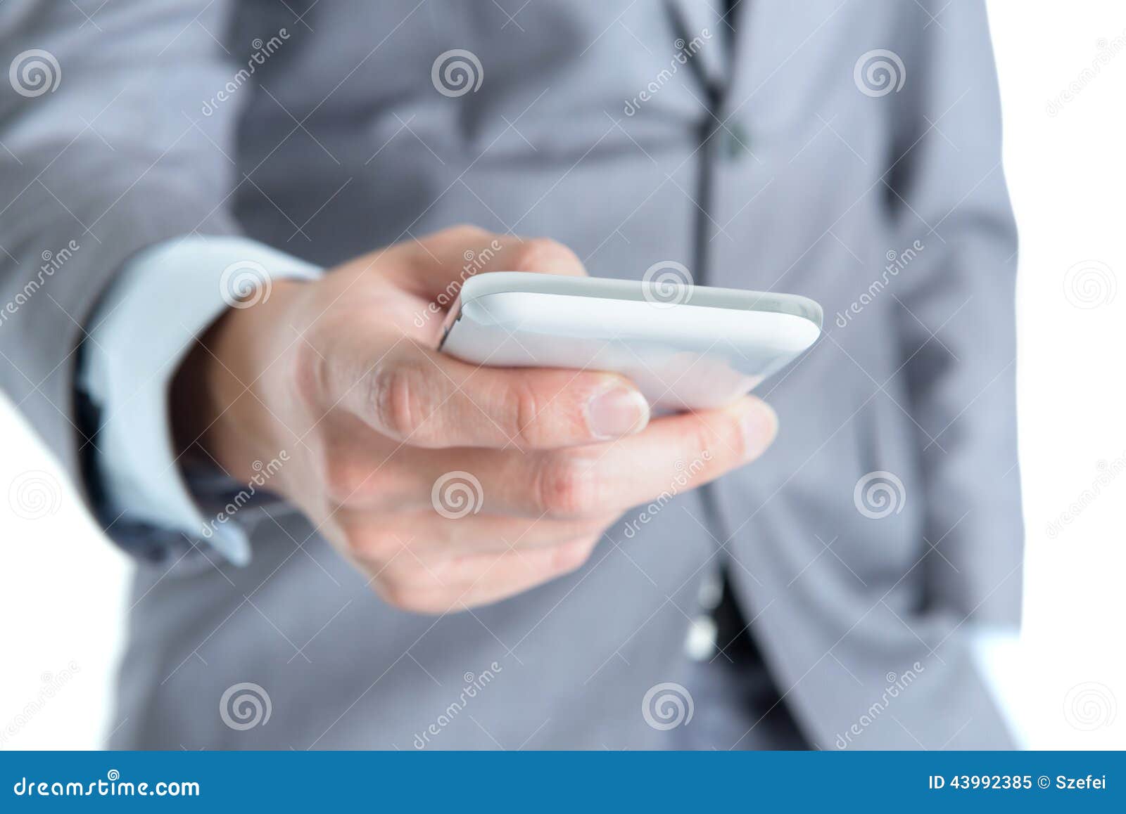 Businessman Using Smart Phone. Stock Image - Image of handphone ...