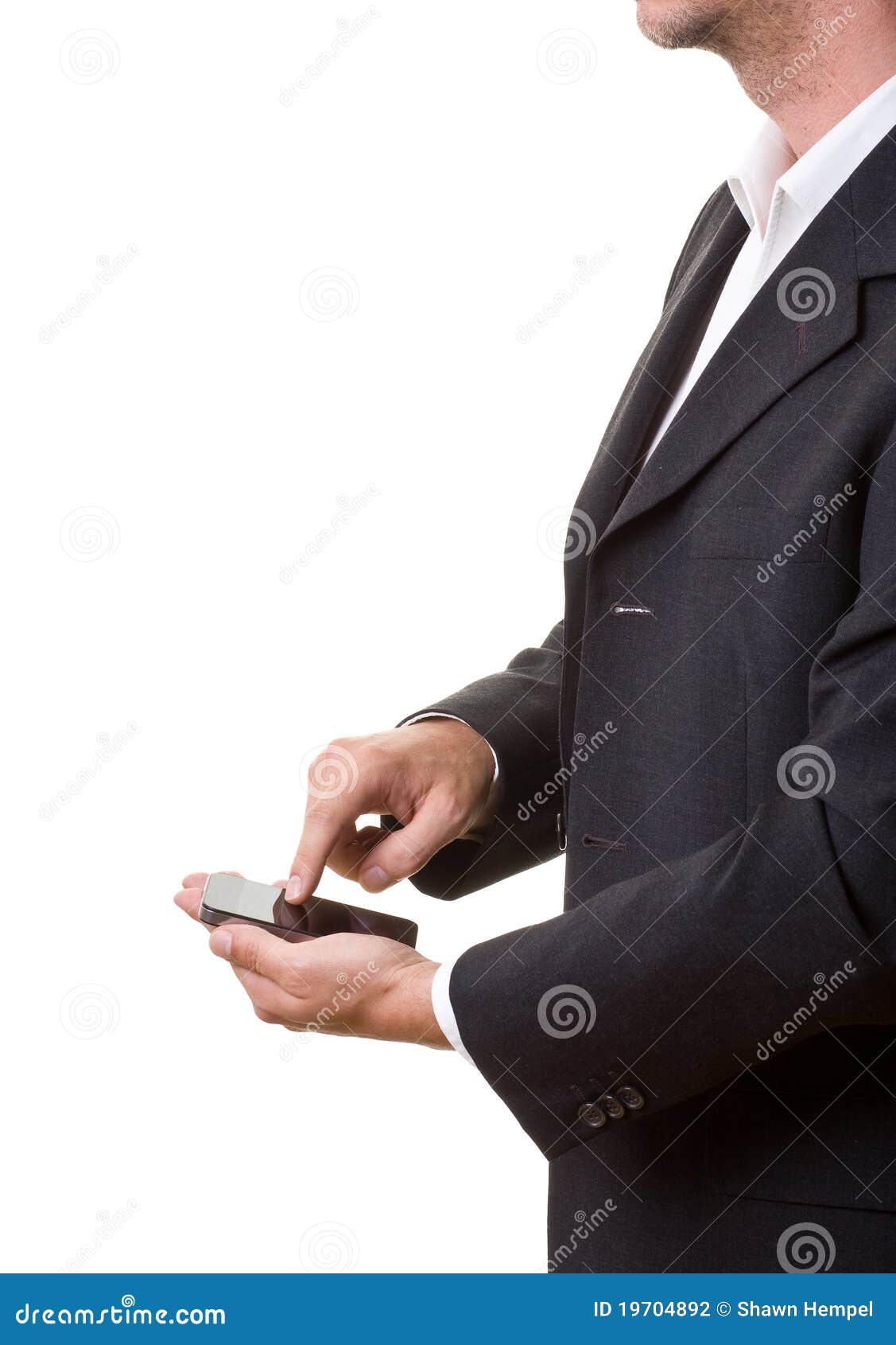 Businessman Using Smartphone Stock Photo - Image of male, device: 19704892