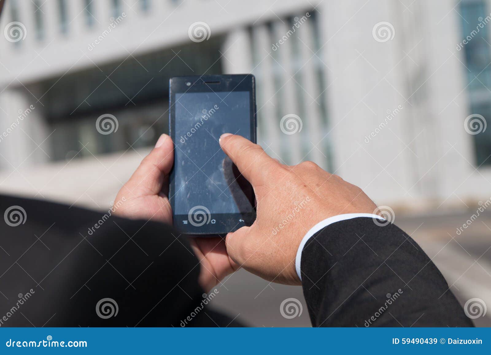 Businessman Using Smartphone Stock Image - Image of over, communication ...