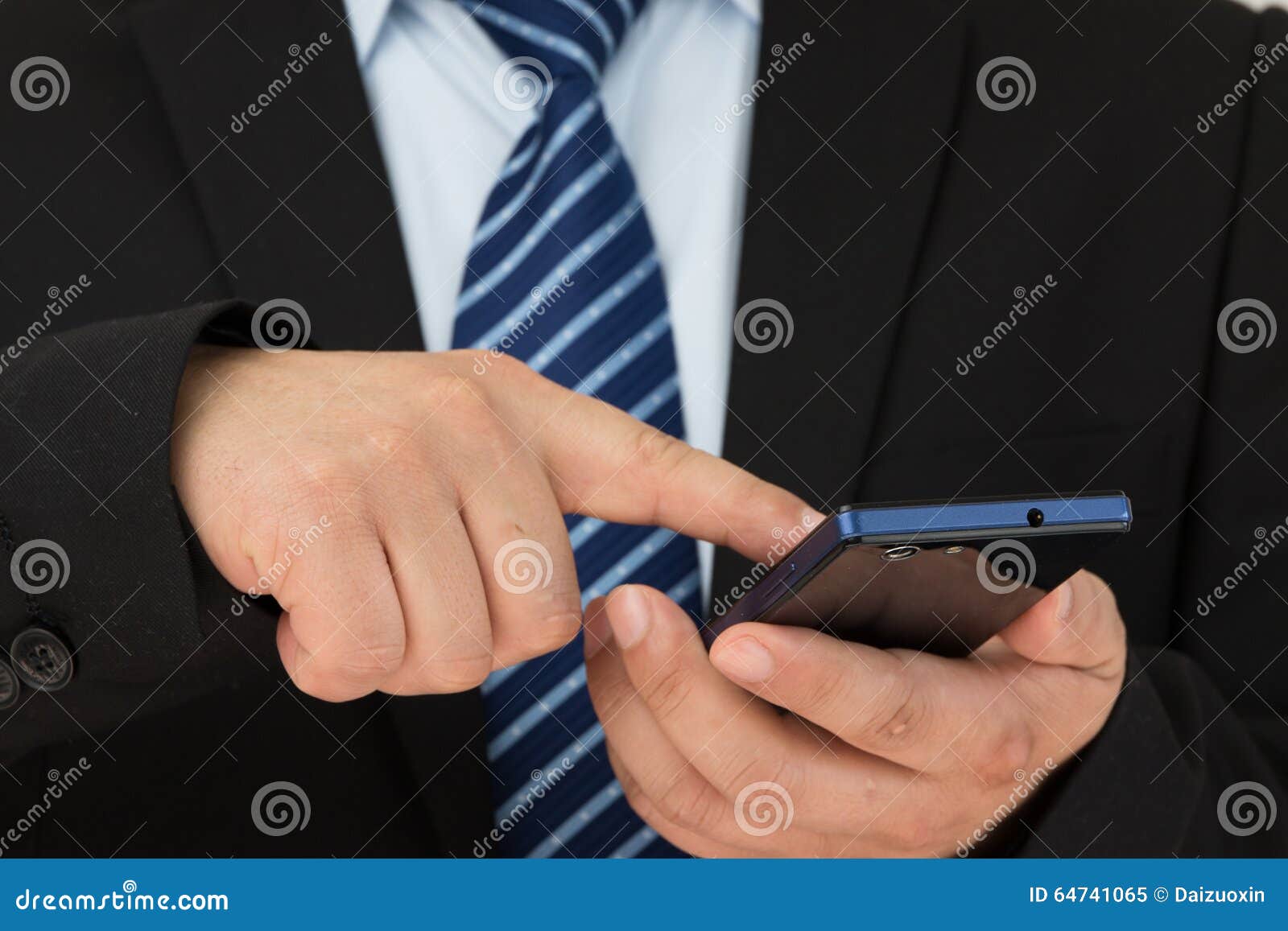 Businessman Using Smartphone Stock Image - Image of communication, hand ...