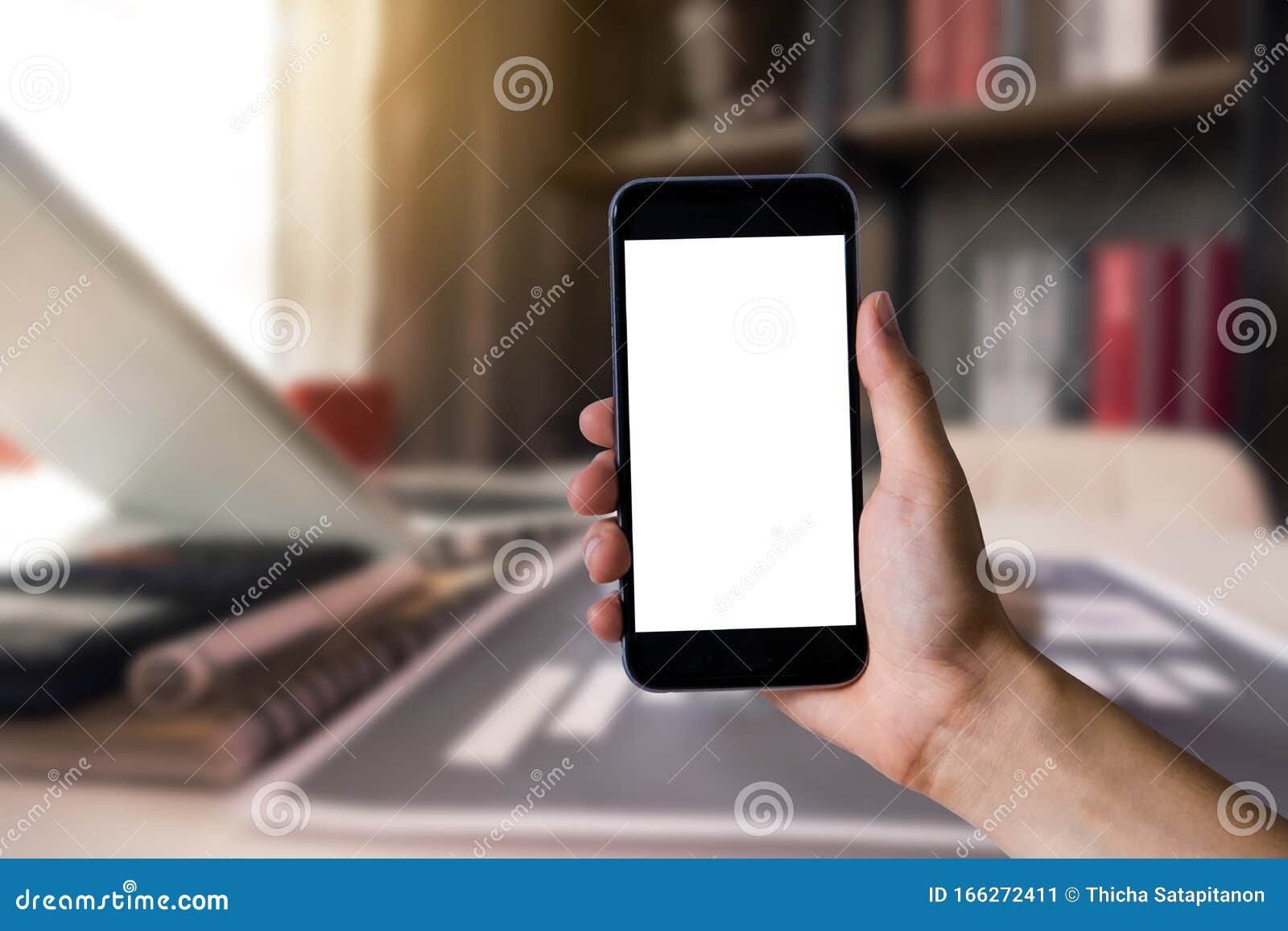Businessman Using Smartphone in Office. Stock Image - Image of ...