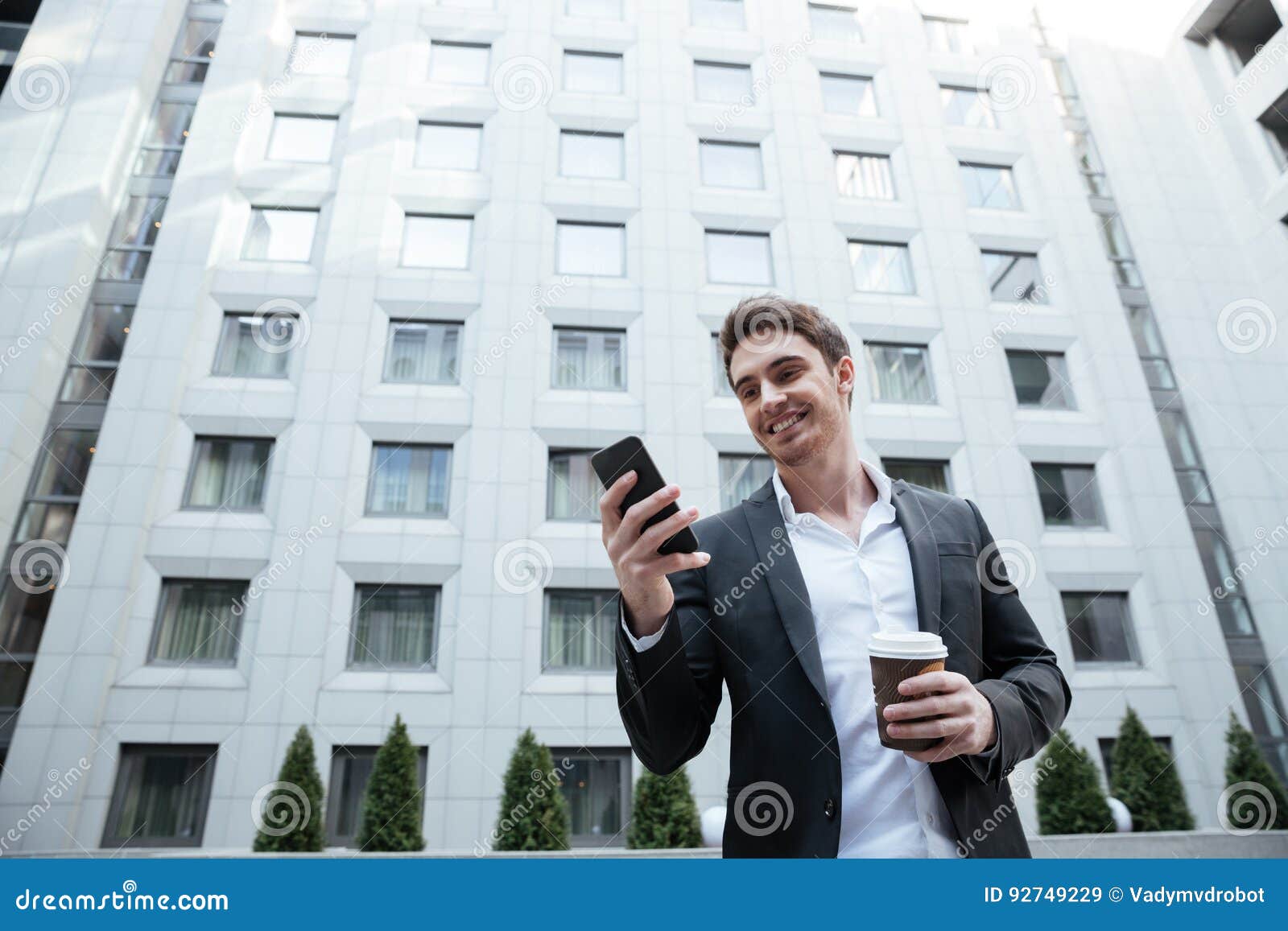 Businessman Using Smartphone Stock Image - Image of city, business ...