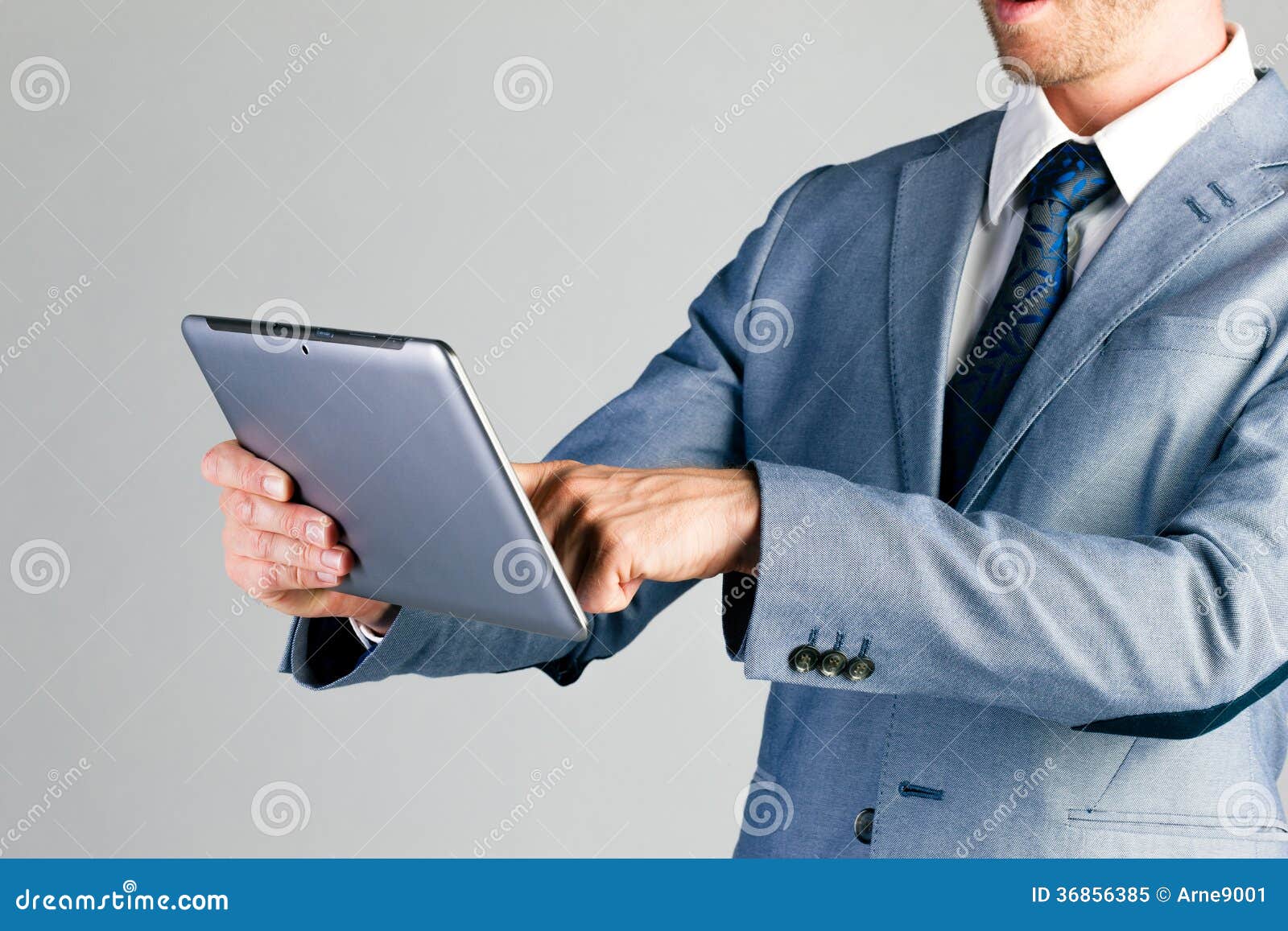 Businessman Using Tablet Computer Stock Image - Image of successful ...