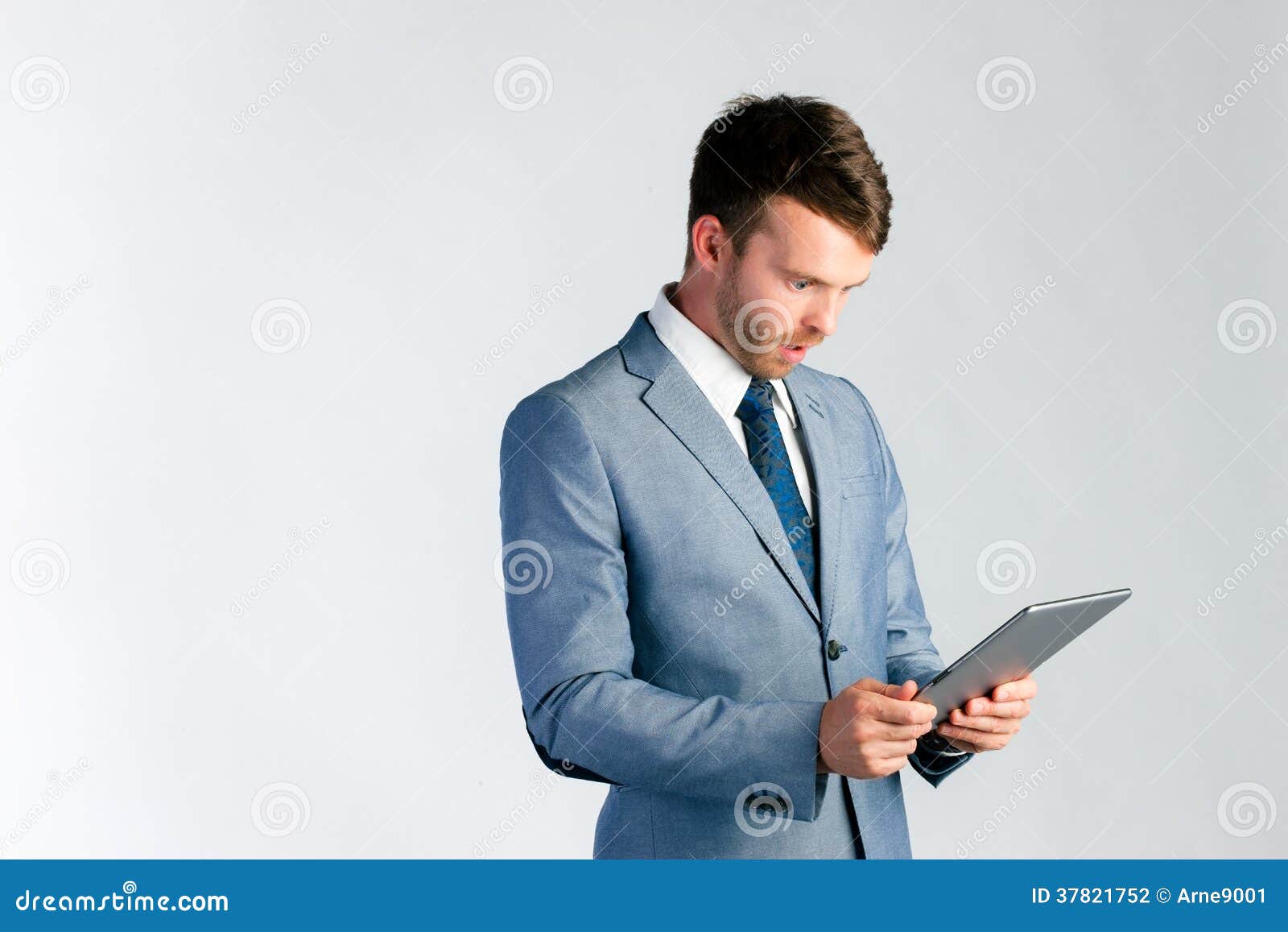Businessman Using Tablet Computer Stock Photo - Image of career ...