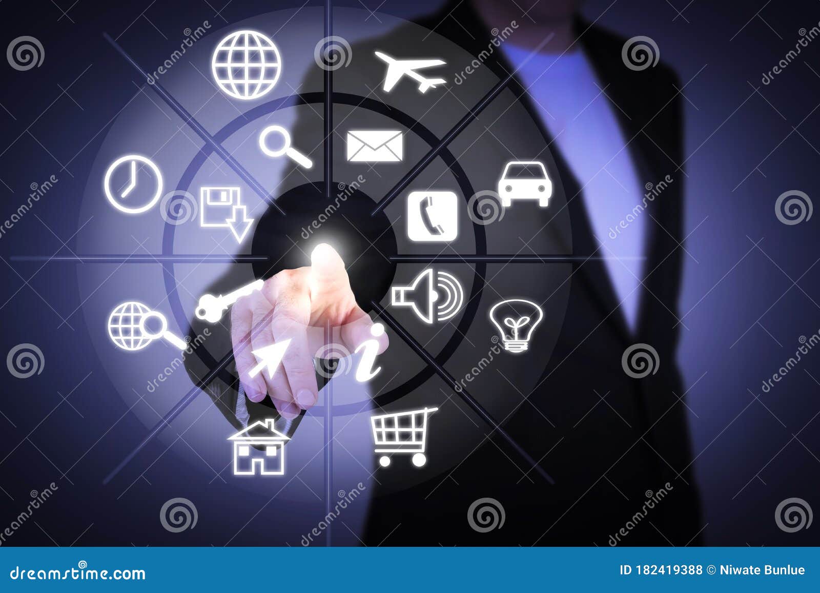 Businessman Using Technology Digital Connect of the Network Concept ...