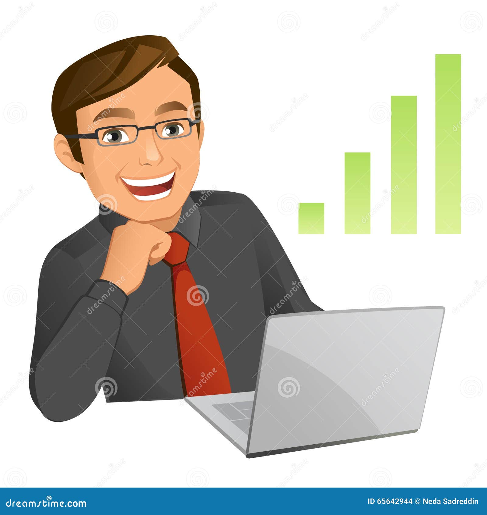 Businessman stock vector. Illustration of lifestyle, confidence - 65642944