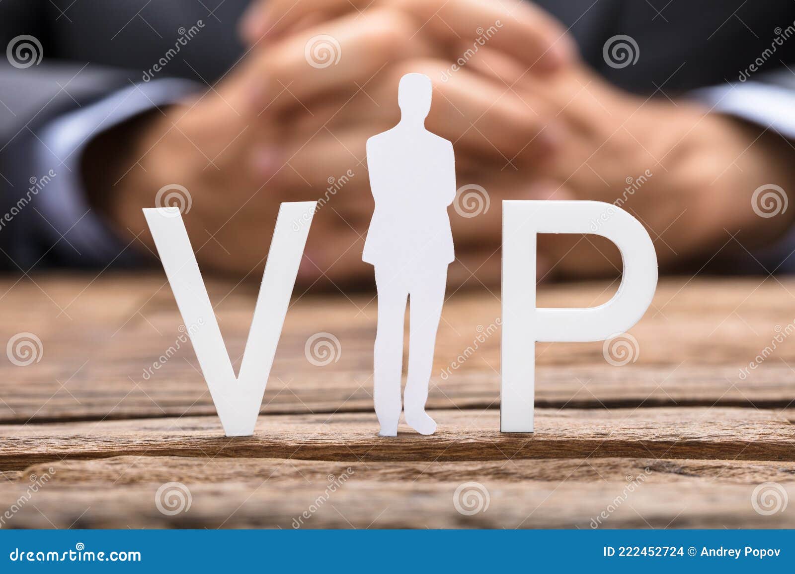 Businessman and Vip Text on Table Stock Photo - Image of concepts ...
