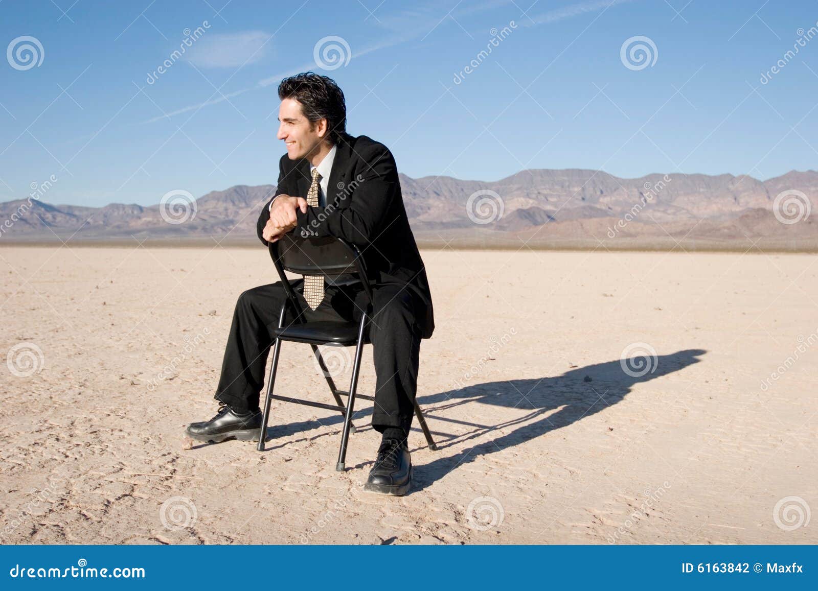 Businessman with a vision stock photo. Image of desert - 6163842