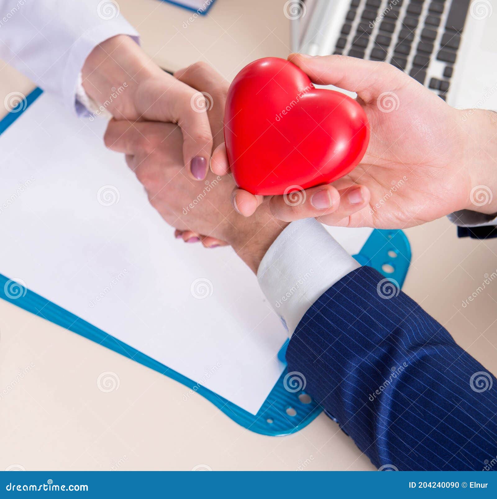 Businessman Visiting Cardiologist for Routine Check-up Stock Photo ...