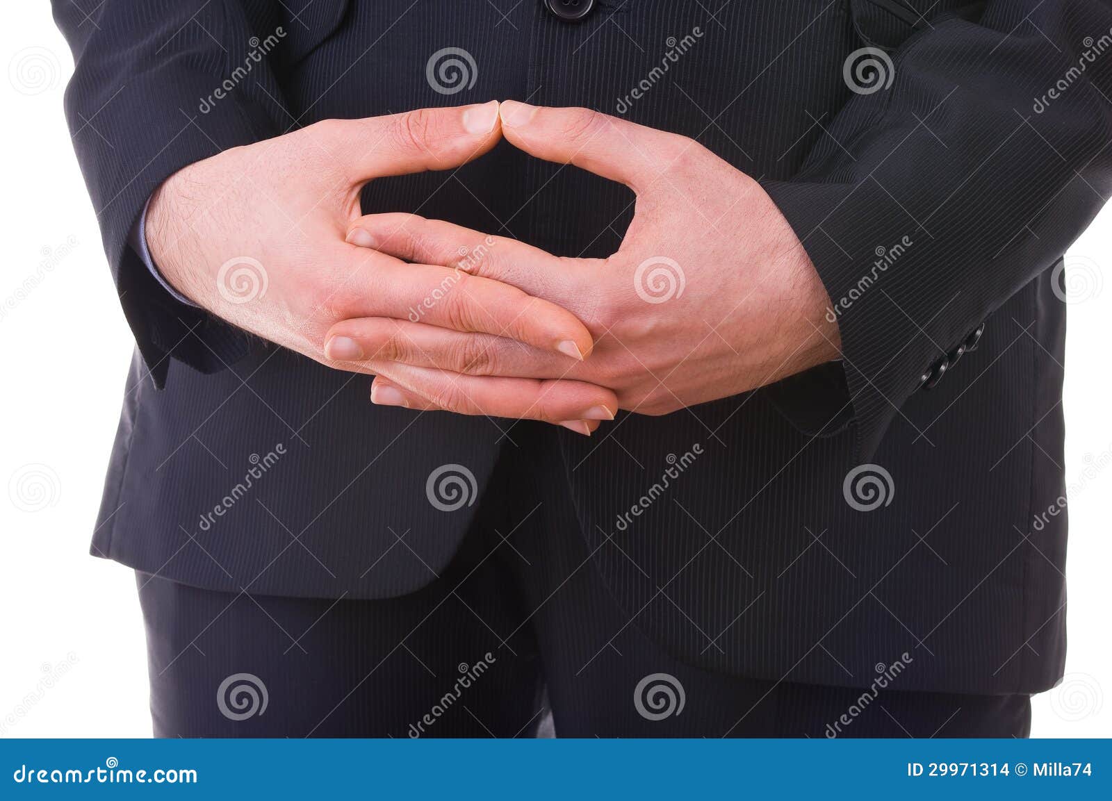 Business Man Waiting with Folded Hands. Stock Photo - Image of director ...