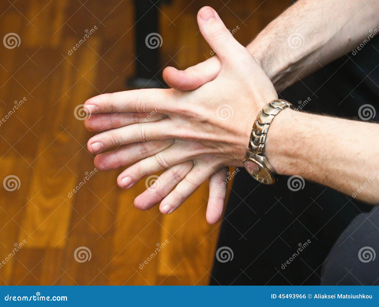 Businessman Waiting with Folded Hands Stock Photo - Image of deciding ...