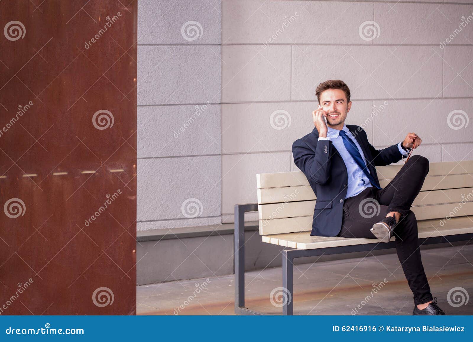 Businessman Waiting for a Train Stock Photo - Image of suit, male: 62416916