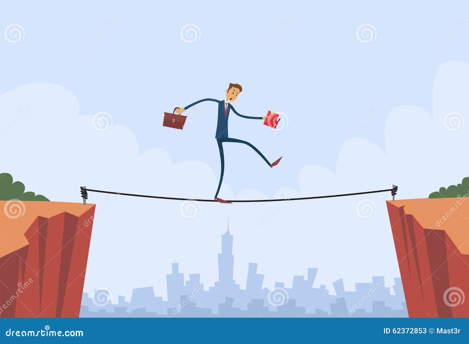Businessman Walk Over Cliff Gap Mountain Business Man Balancing Wooden ... Businessman Walk Over Cliff Gap Mountain Business Man Balancing Wooden ...