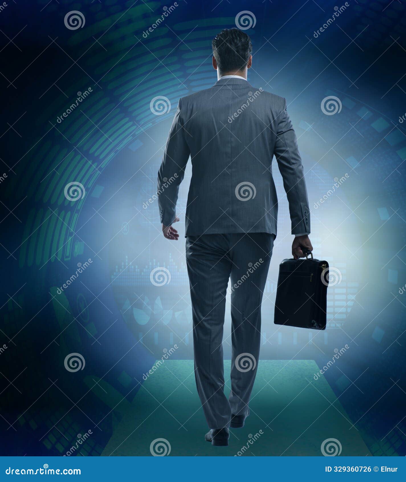 Businessman Walking Away from the Camera Stock Photo - Image of dream ...