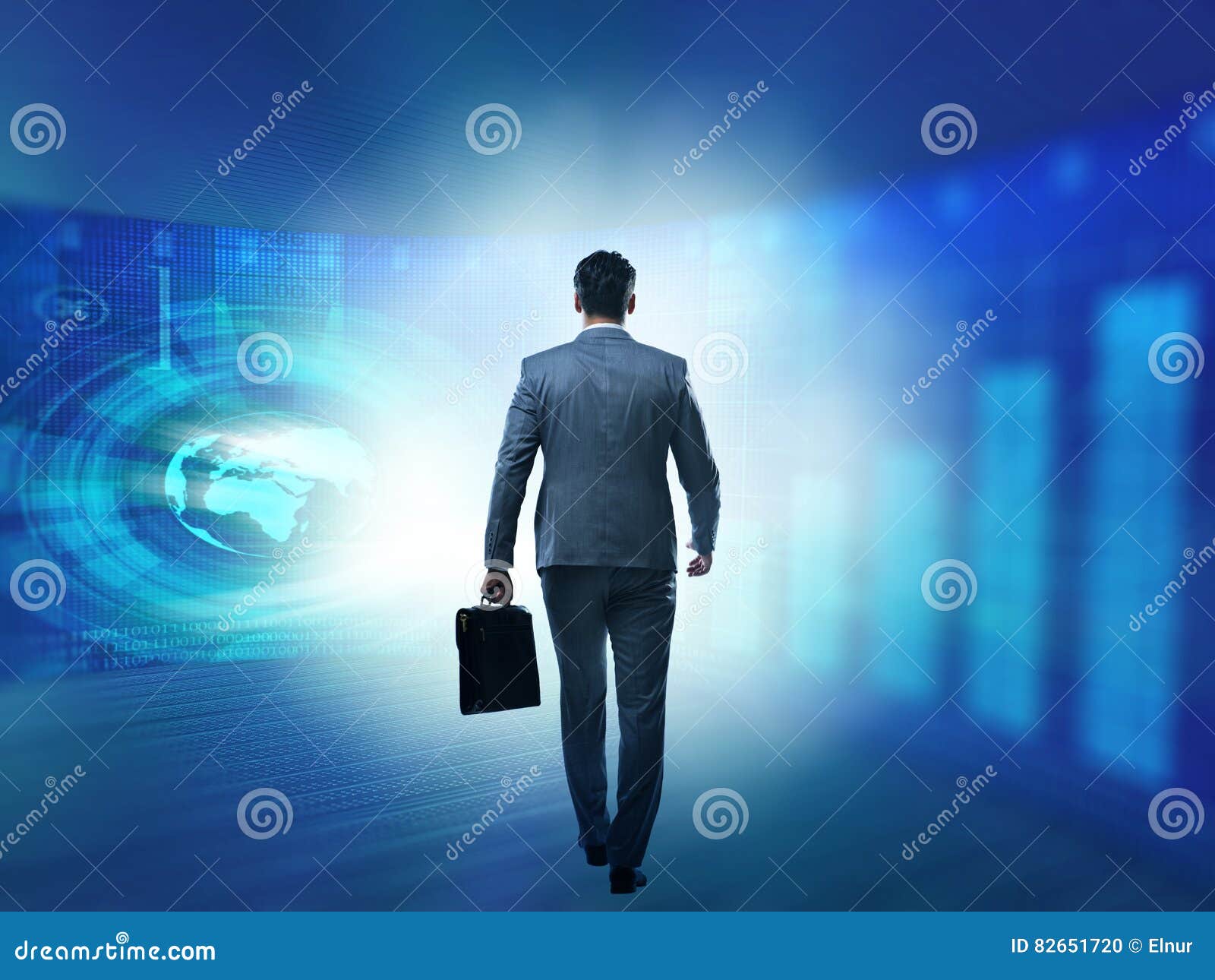 The Businessman Walking Away from the Camera Stock Photo - Image of ...