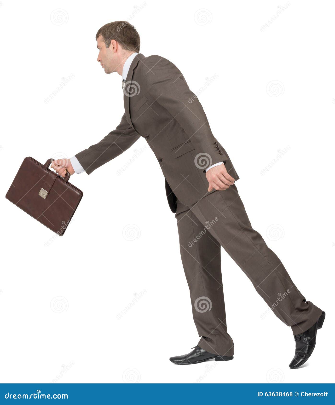 Businessman Walking Forward, Side View Stock Photo - Image of ...