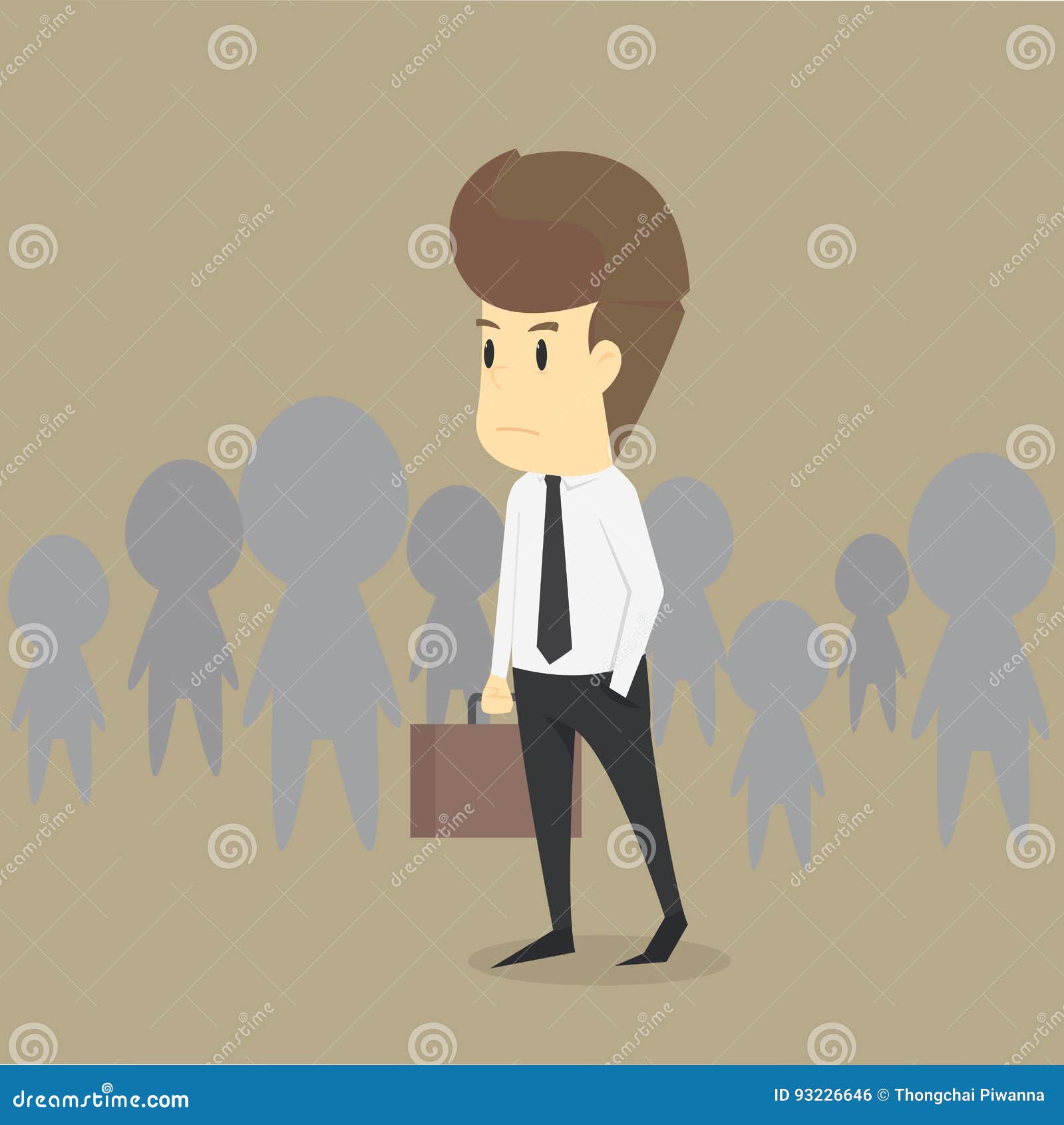 Businessman Walking Going To Office Stock Vector - Illustration of ...