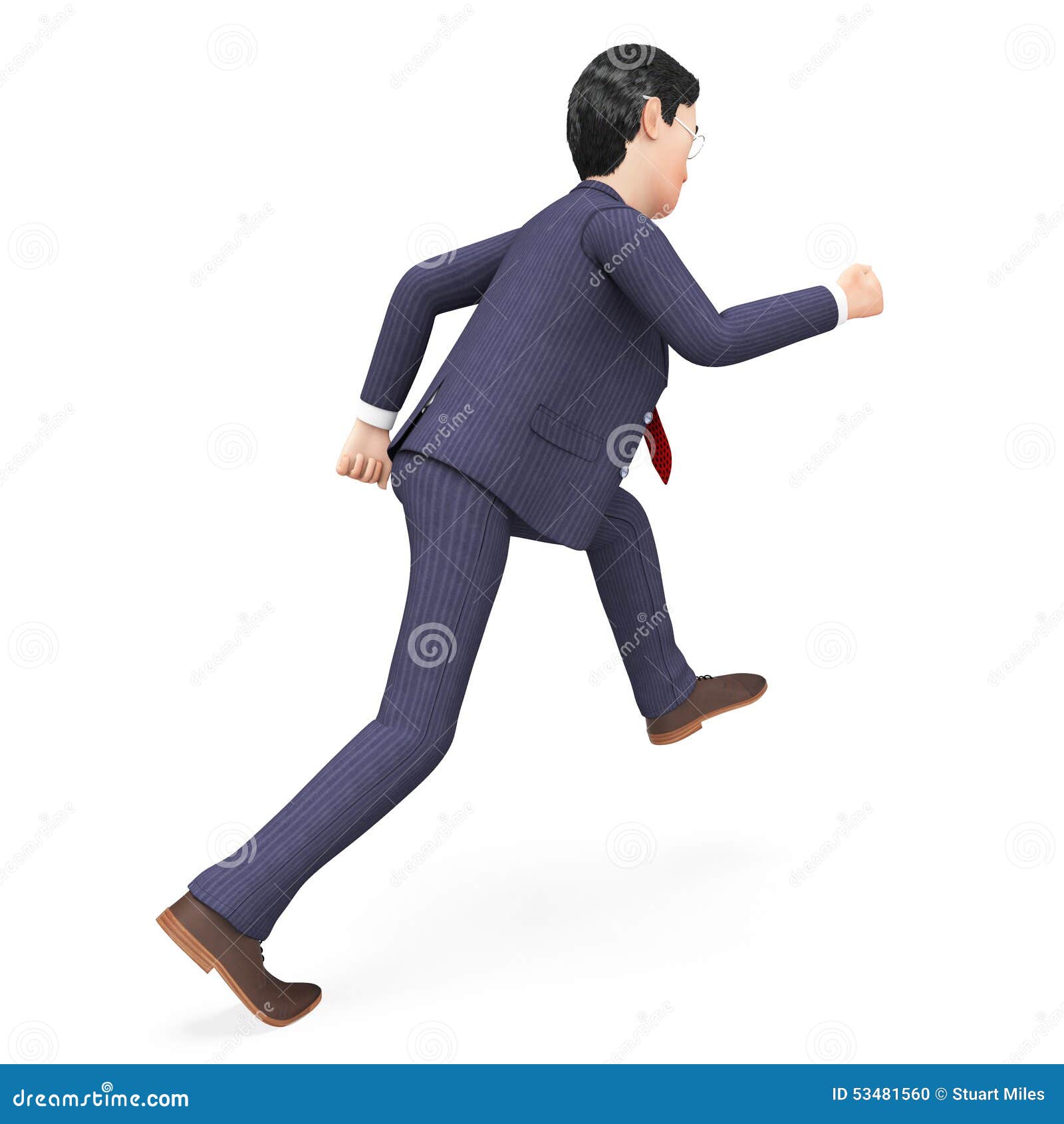 Businessman Walks Quickly Represents Fast Track and Action Stock ...