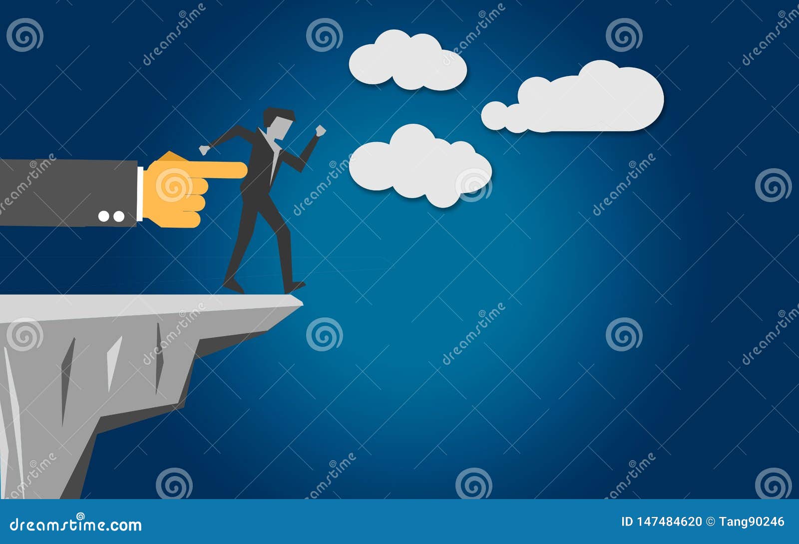 Pushed To Edge Of Cliff Royalty-Free Stock Image | CartoonDealer.com ...
