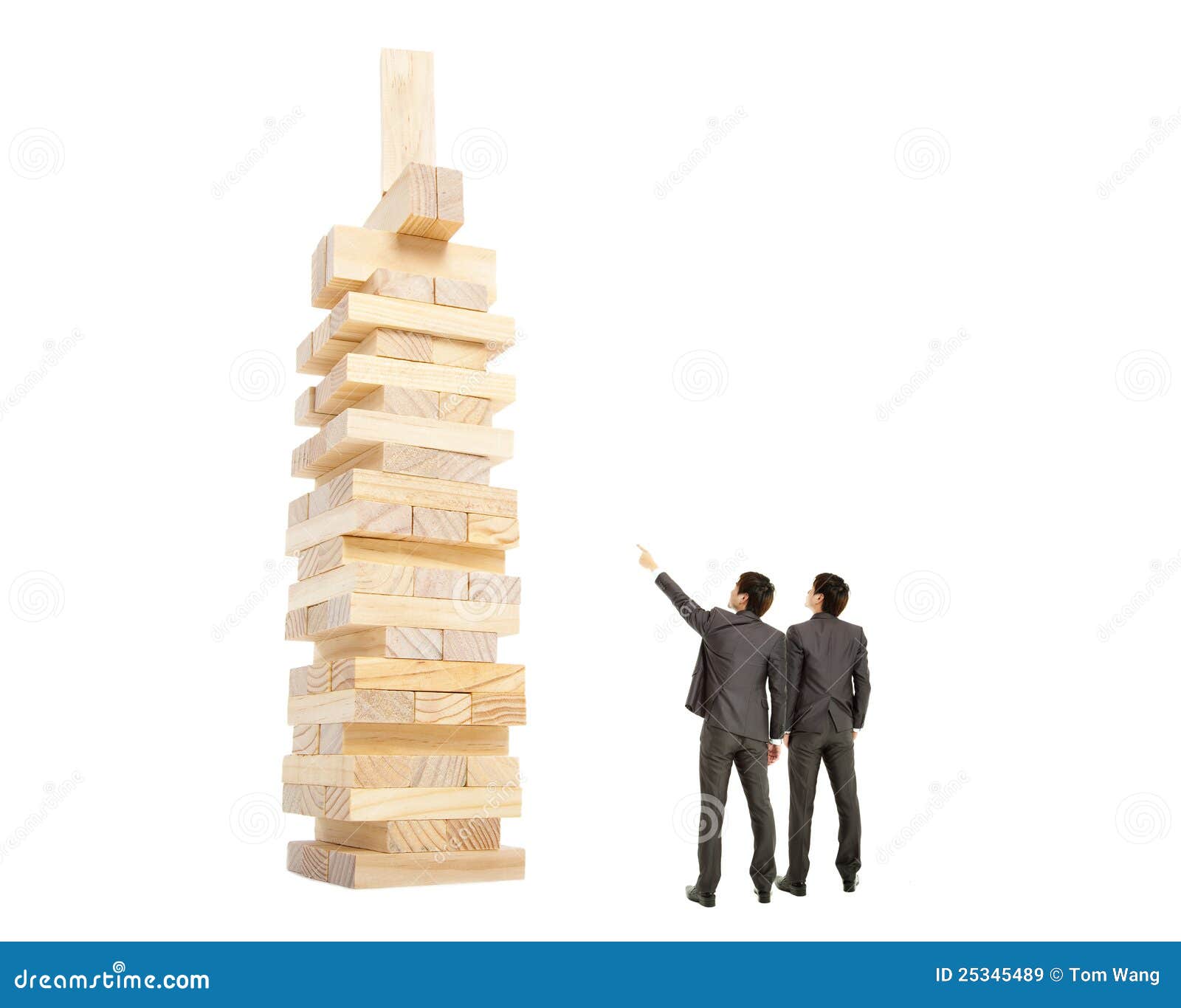 Businessman Watching the Tower Stock Image - Image of construction ...