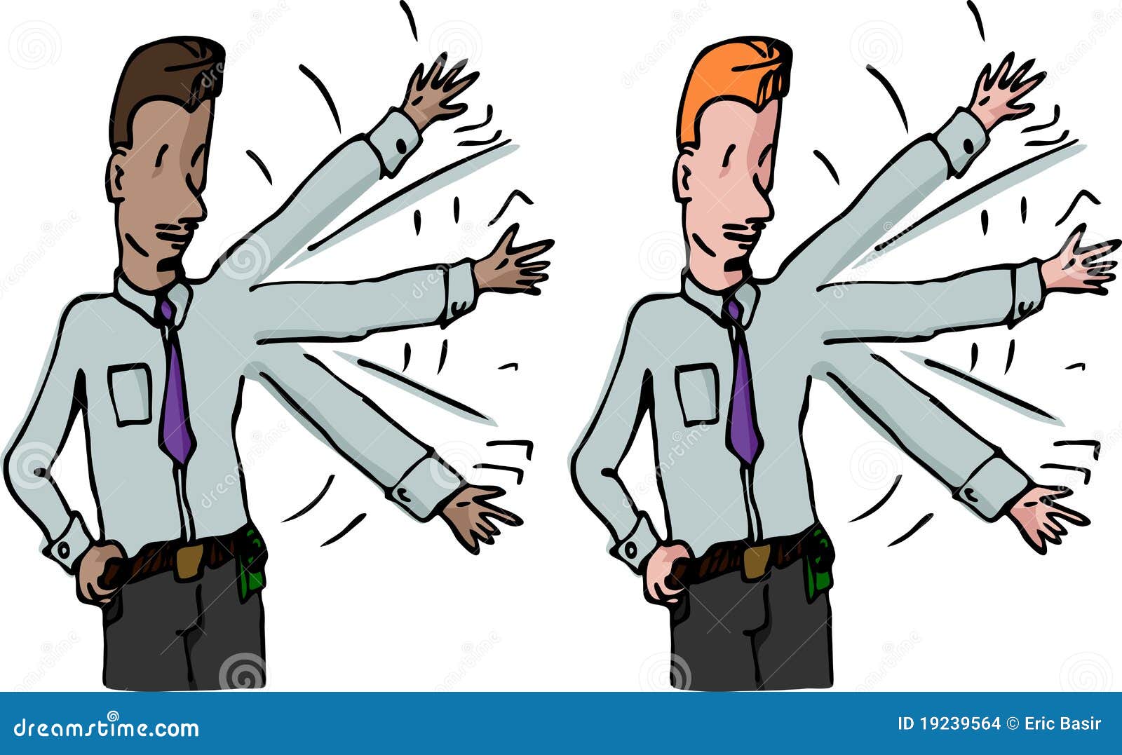 Businessman Waves His Arm stock vector. Illustration of businessman ...