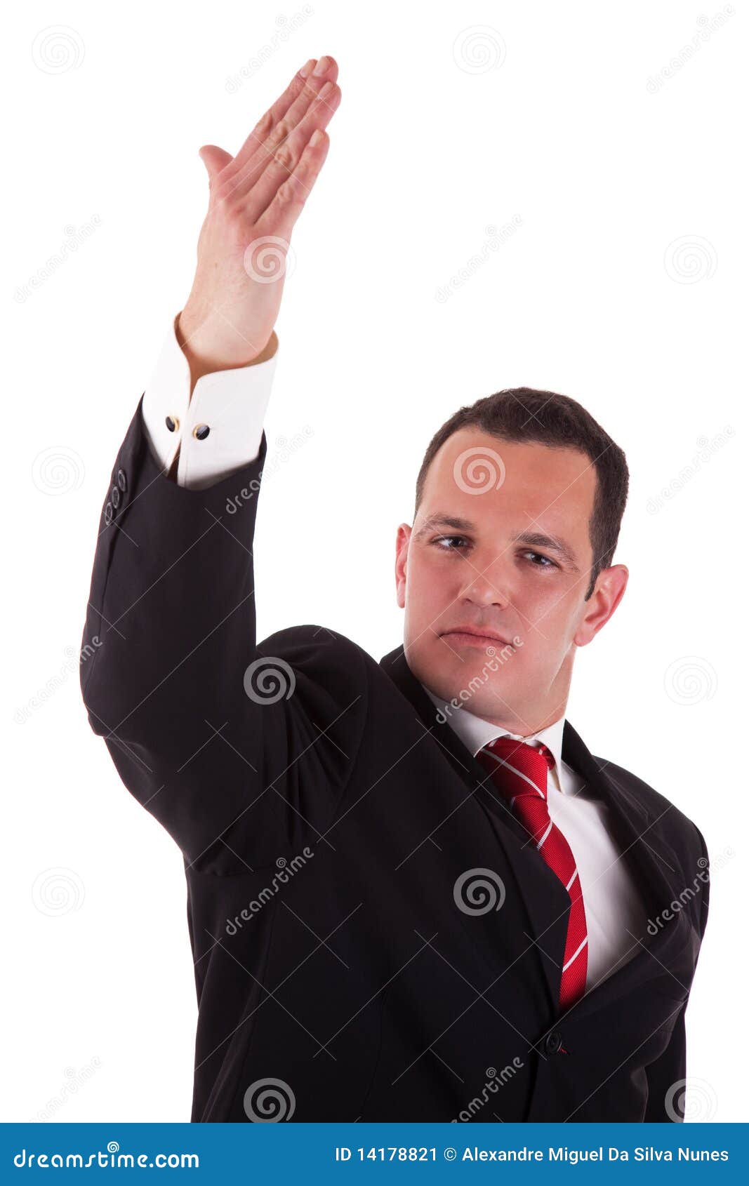 Businessman waving stock image. Image of attitude, attractive - 14178821