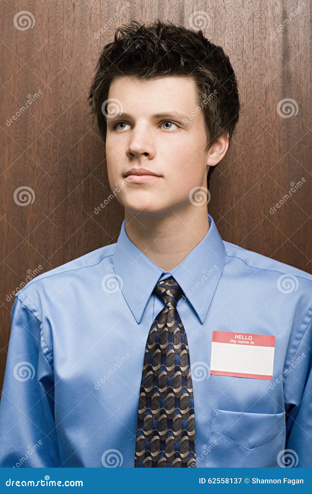Businessman Wearing Name Tag Stock Image - Image of formalwear, dress ...