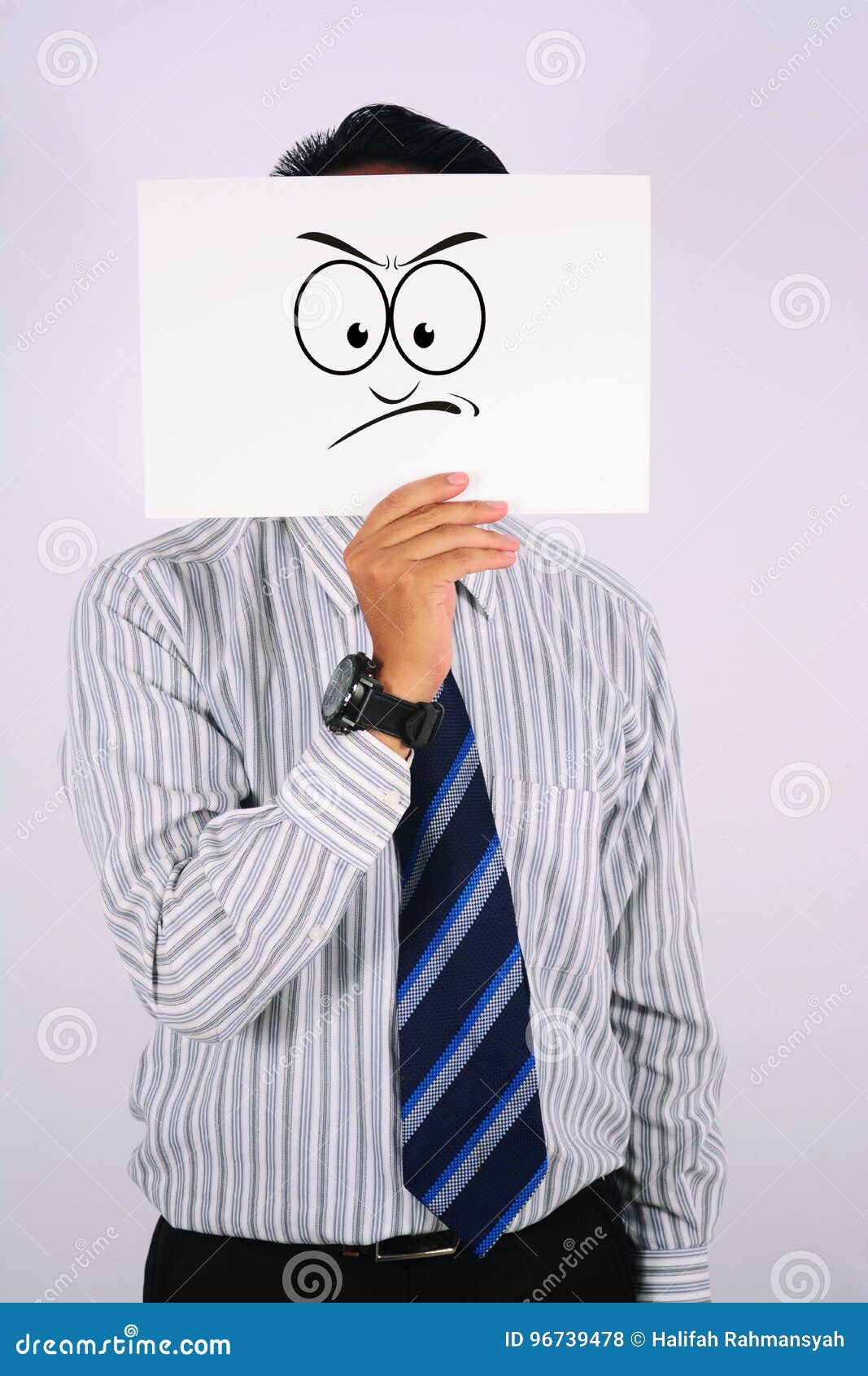 Businessman Wearing Wrath Face Mask Stock Photo - Image of business ...
