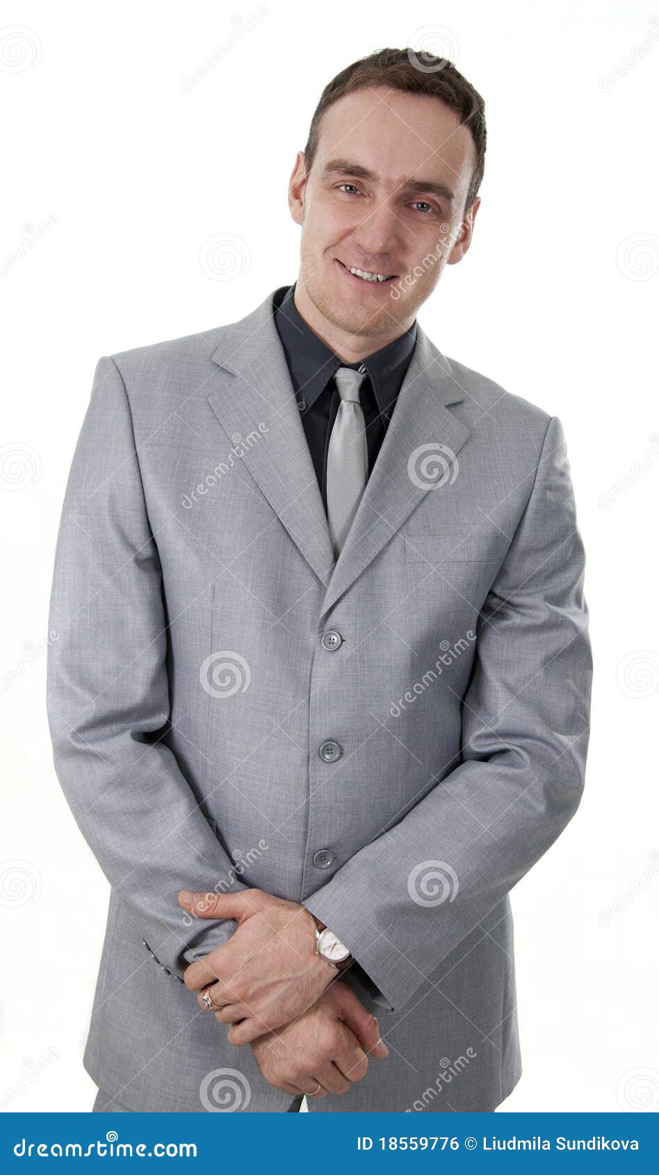 Businessman On A White Background. Stock Photo - Image of attitude ...