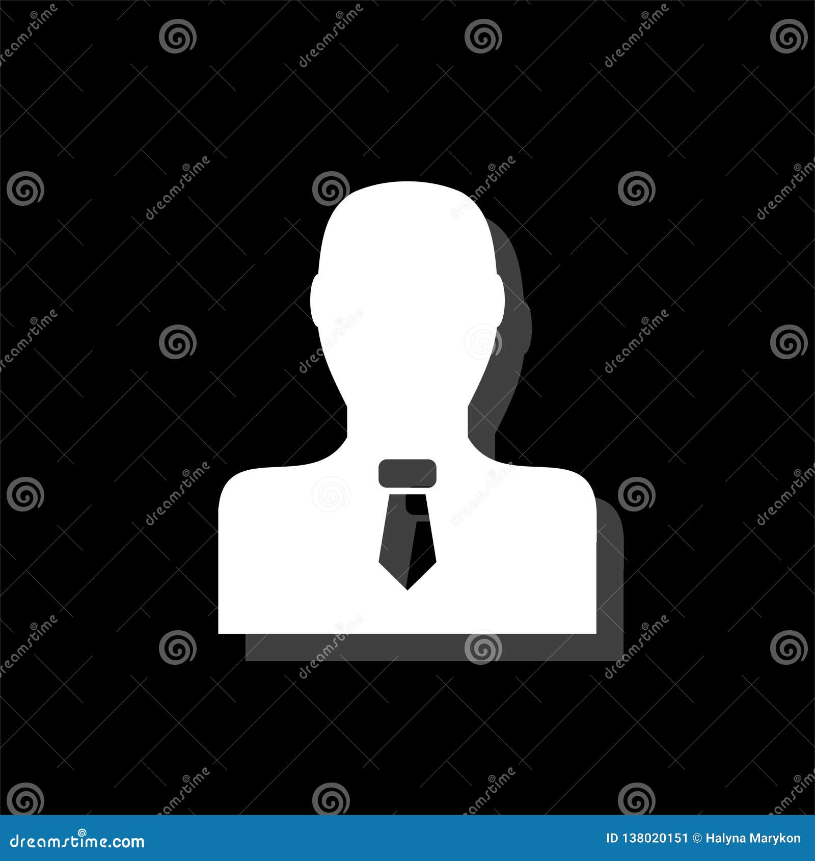 Businessman icon flat stock illustration. Illustration of human - 138020151