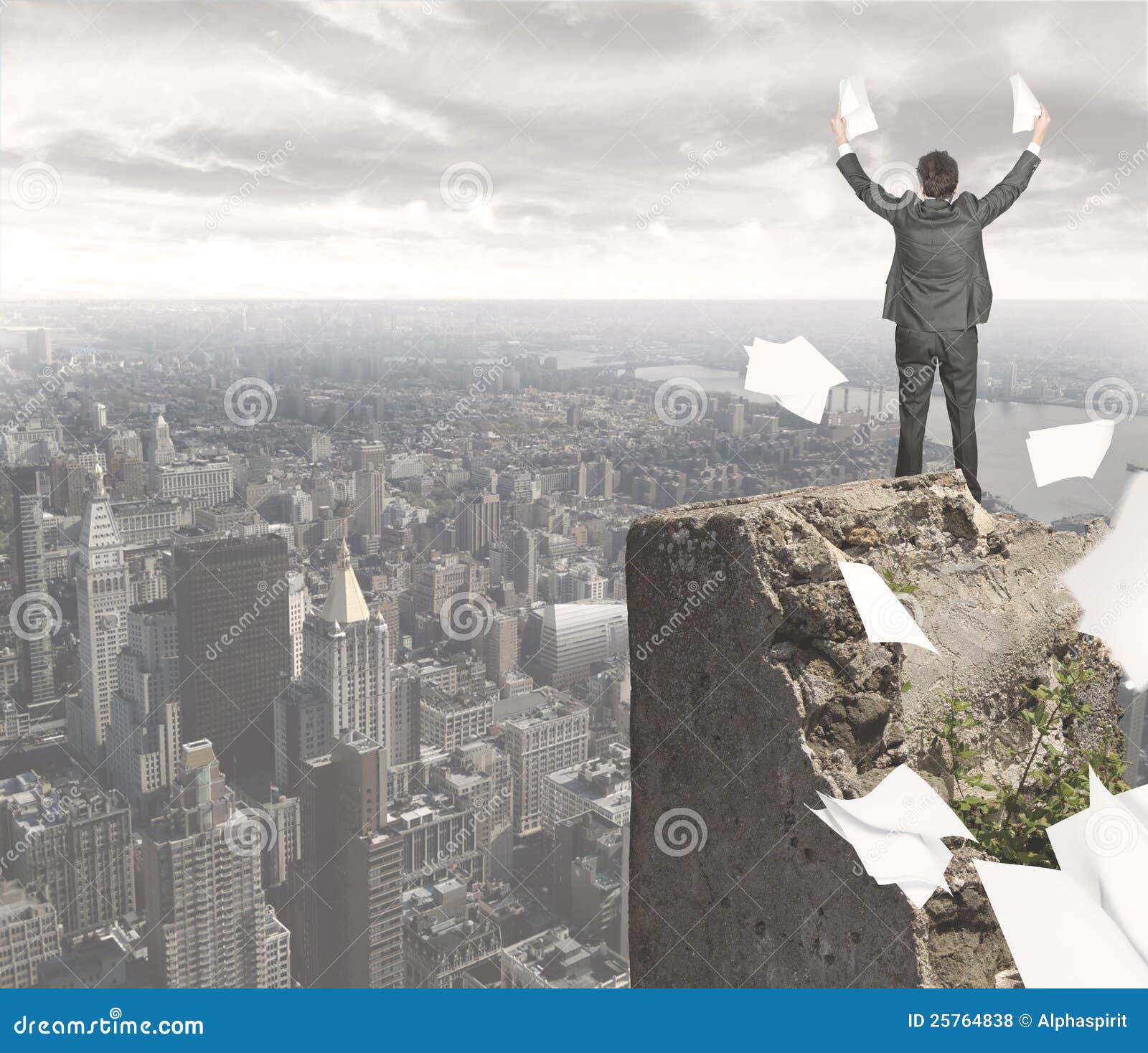 Businessman Who Has Achieved Success Stock Photo - Image of winning ...