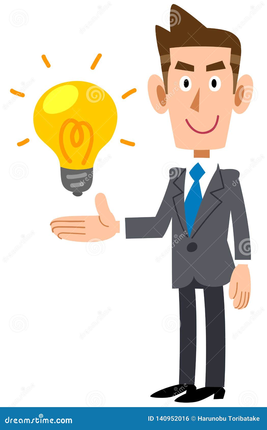 A Businessman Who Propose Ideas Stock Vector - Illustration of ...