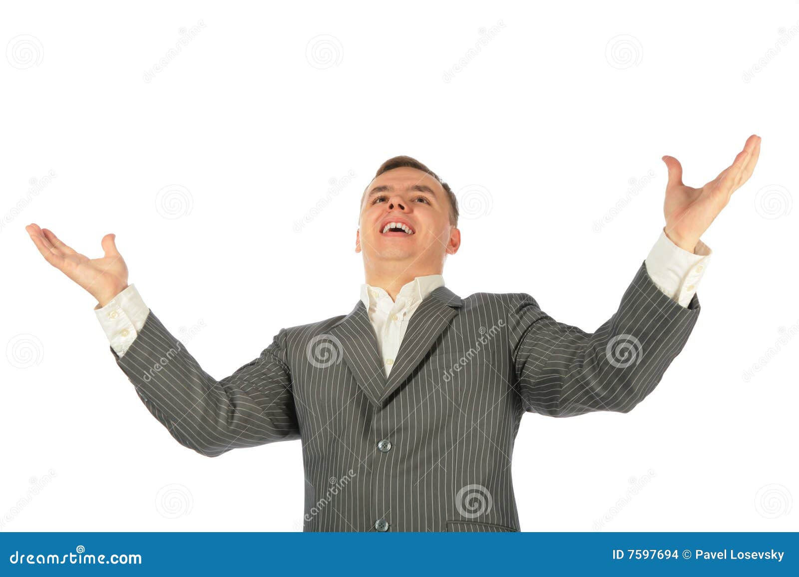 Businessman with Wide Hands Stock Photo - Image of handsome, human: 7597694