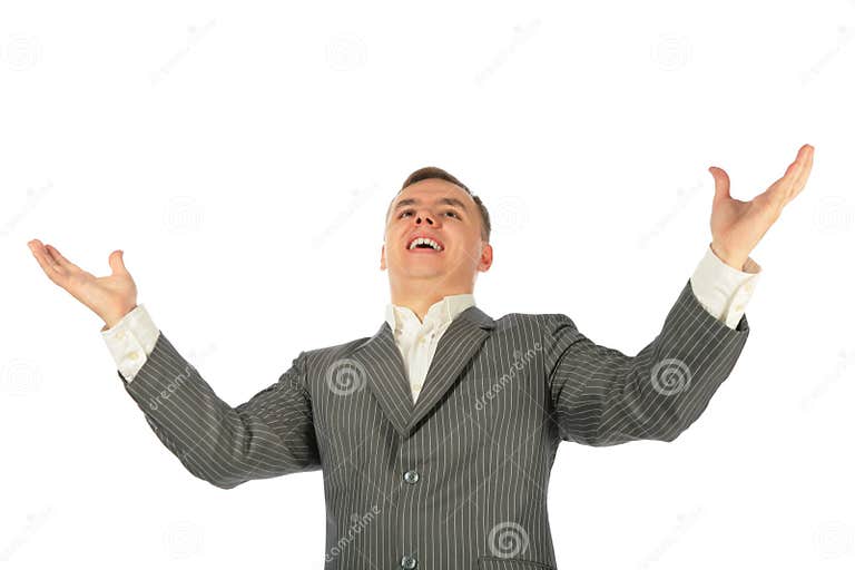 Businessman with Wide Hands Stock Photo - Image of handsome, human: 7597694